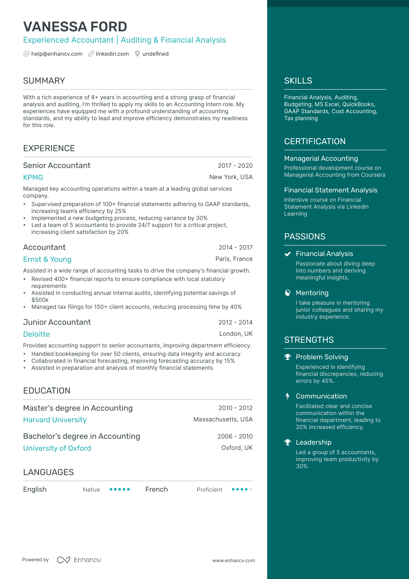 10 Accounting Intern Resume Examples & Guide for 2025