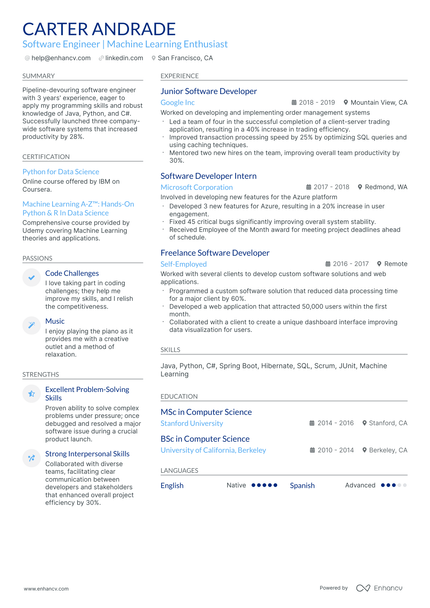 10 Software Engineer New Grad Resume Examples & Guide for 2025