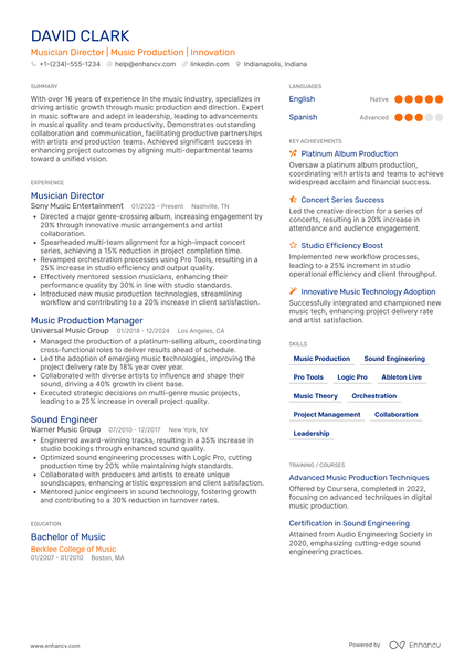 21 Musician Resume Examples That Got Jobs for 2026