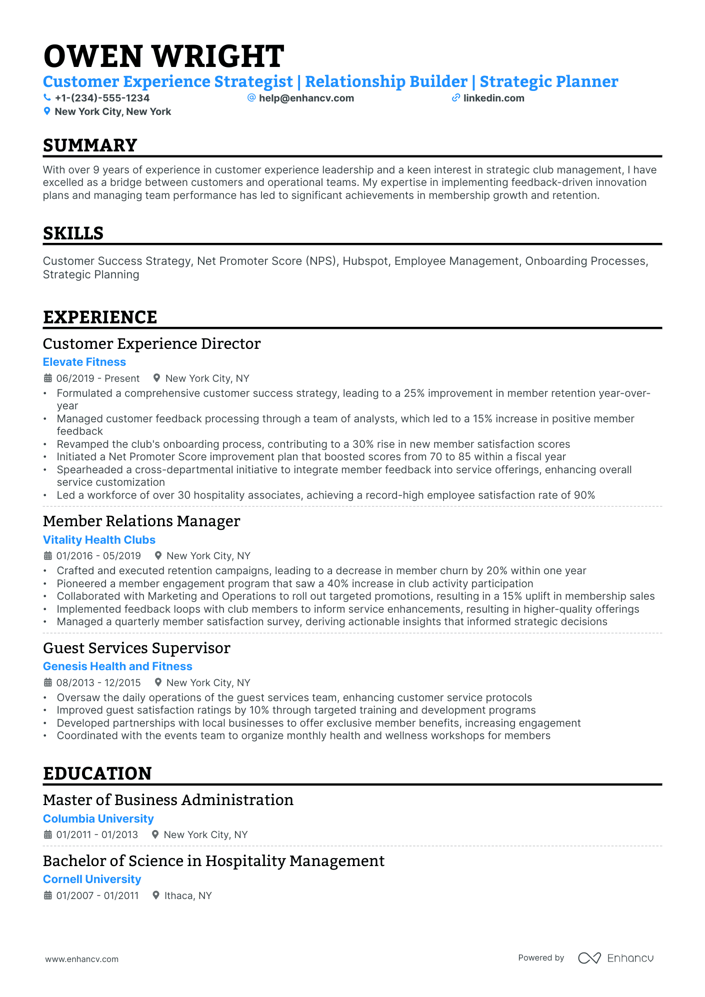 10 Hospitality Manager Resume Examples & Guide for 2026