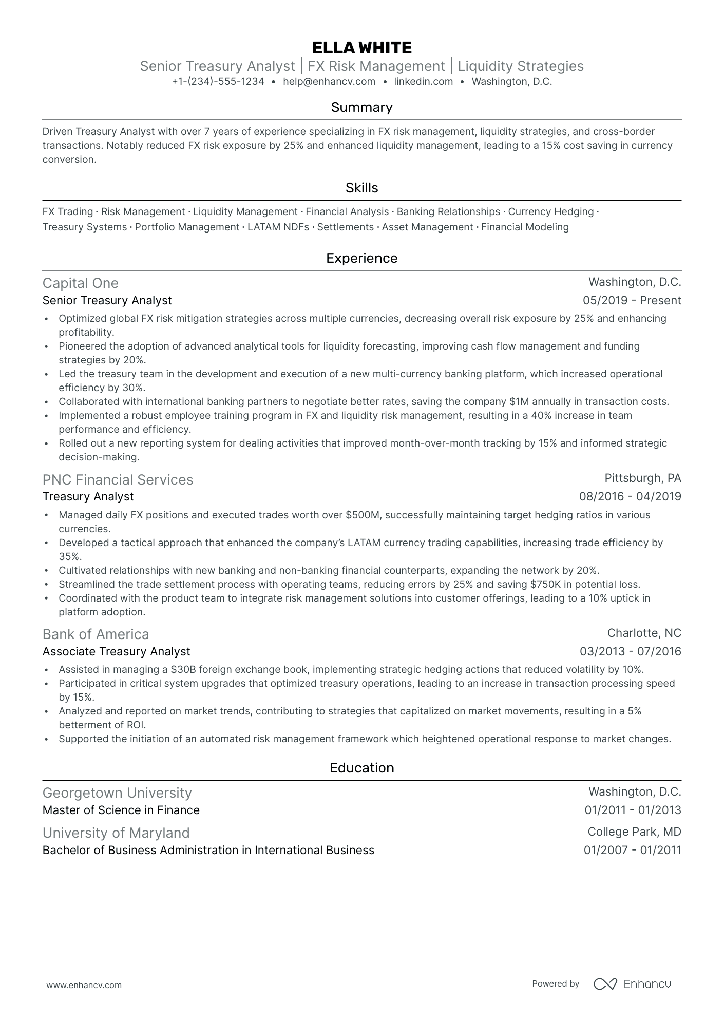5 Treasury Manager Resume Examples & Guide for 2024