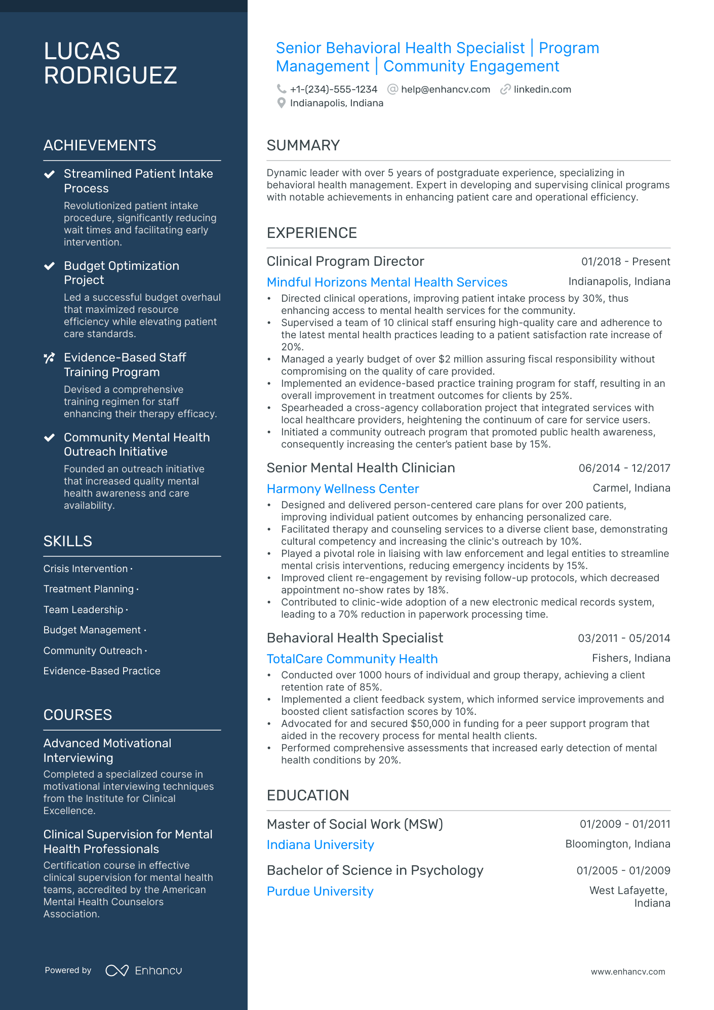 5 Mental Health Program Manager Resume Examples & Guide for 2024