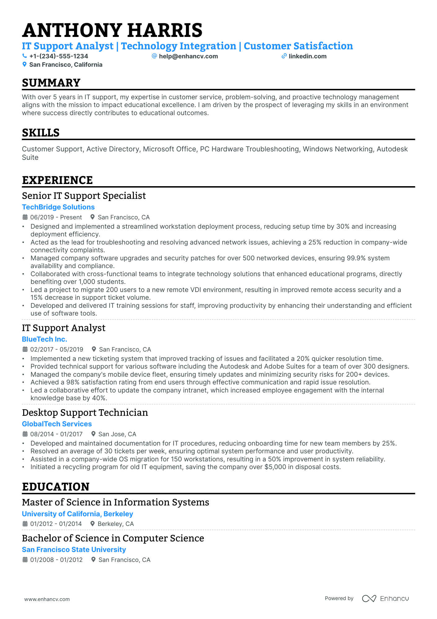 10 IT Support Analyst Resume Examples & Guide for 2026