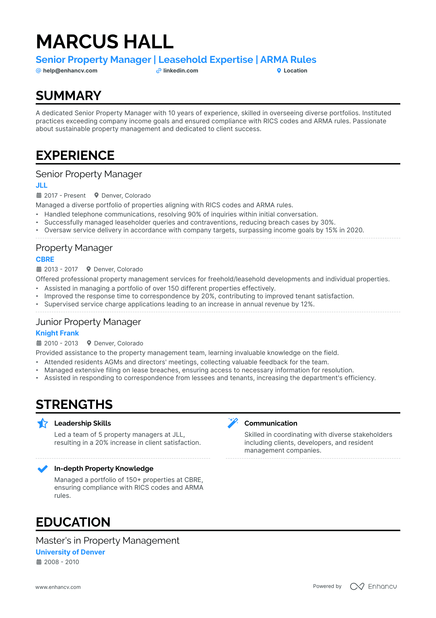 5 Senior Property Manager Resume Examples & Guide for 2024