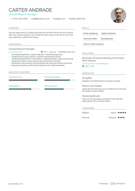 Assistant Branch Manager Resume Examples & Guide for 2023 (Layout ...