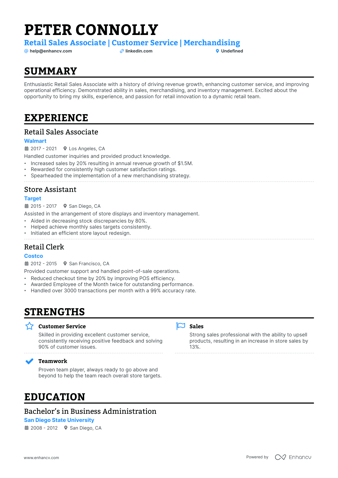 5 Retail Worker Resume Examples & Guide for 2024