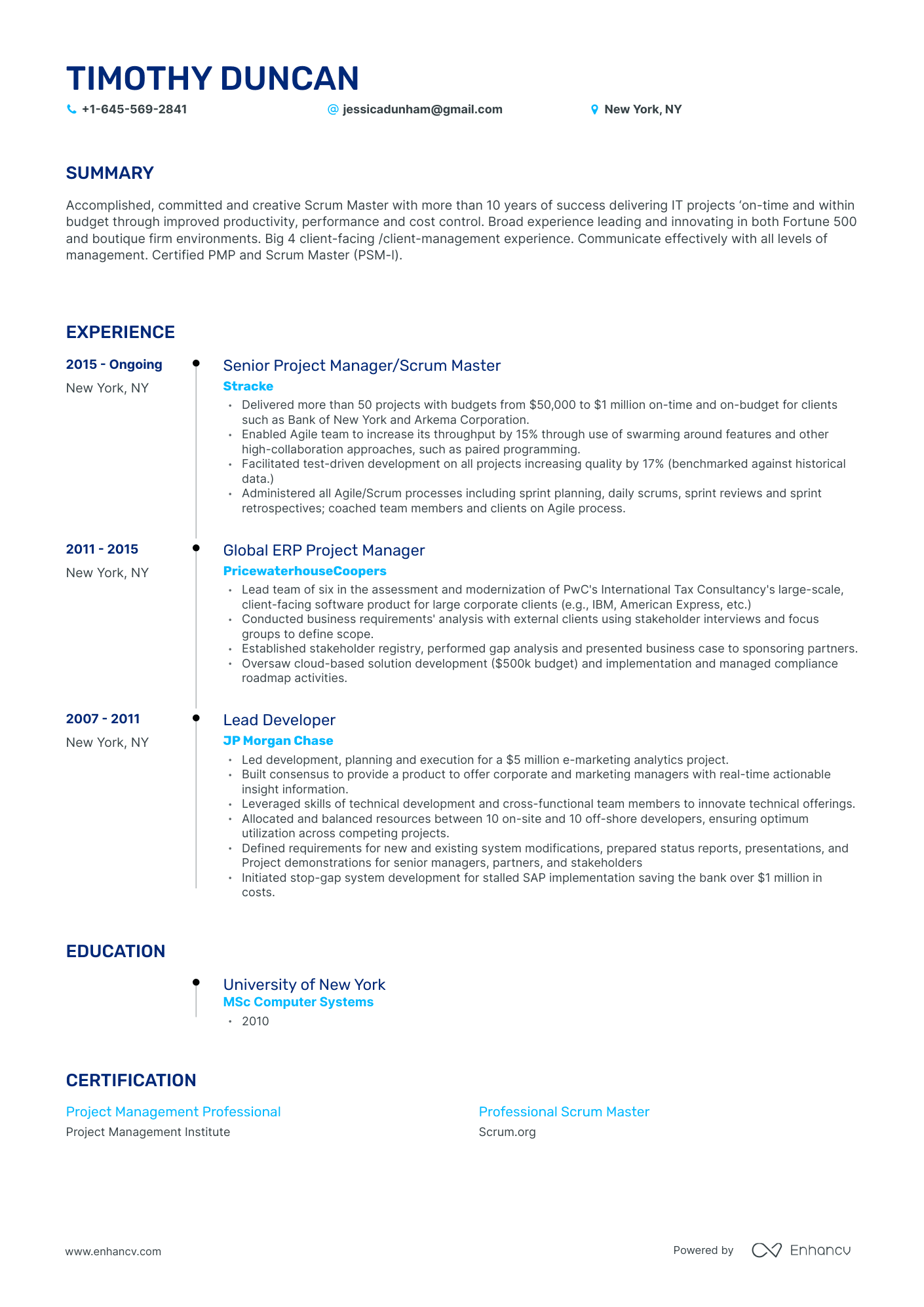 9 Scrum Master Resume Examples & Guide for 2023