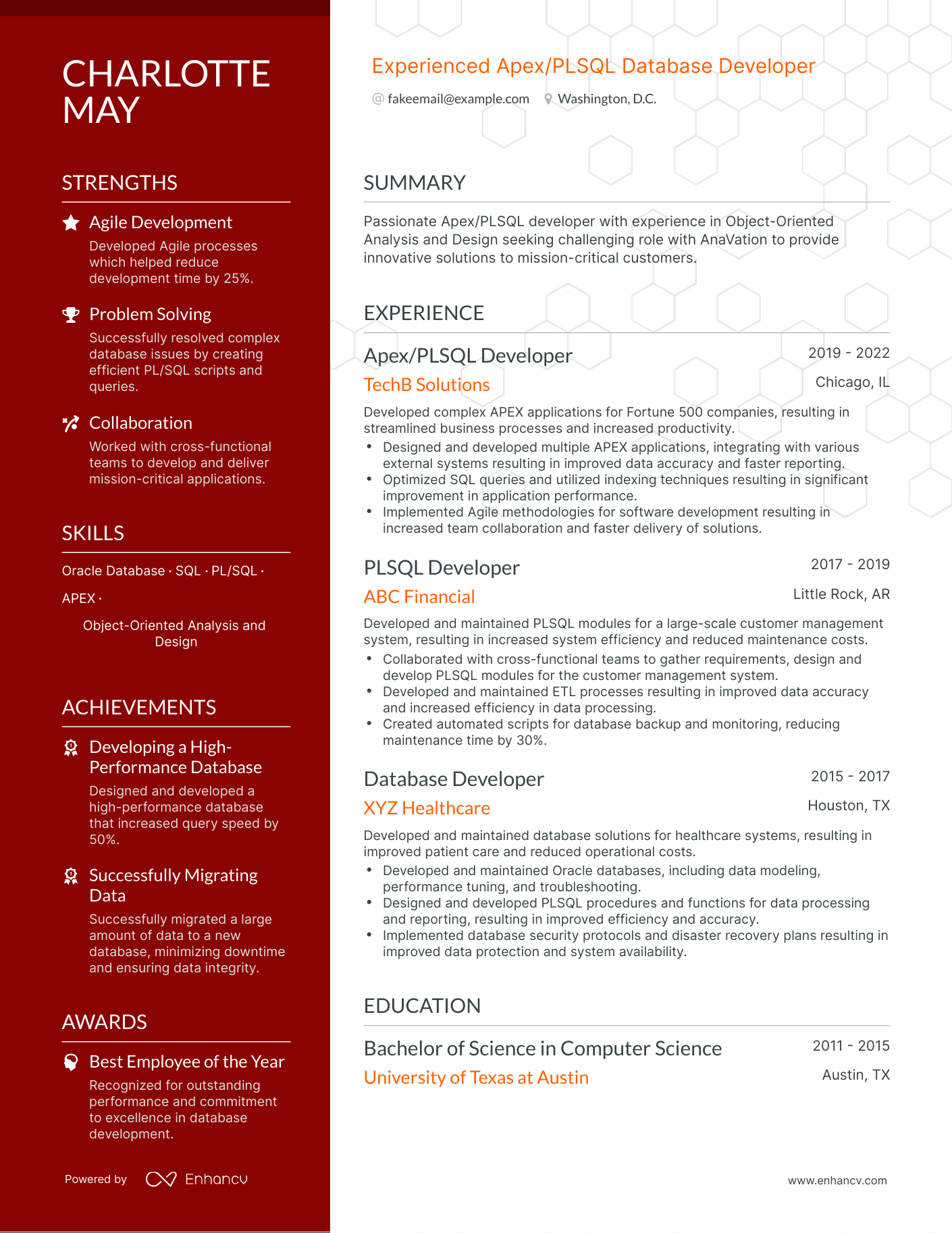 5 Database Developer Resume Examples & Guide for 2024