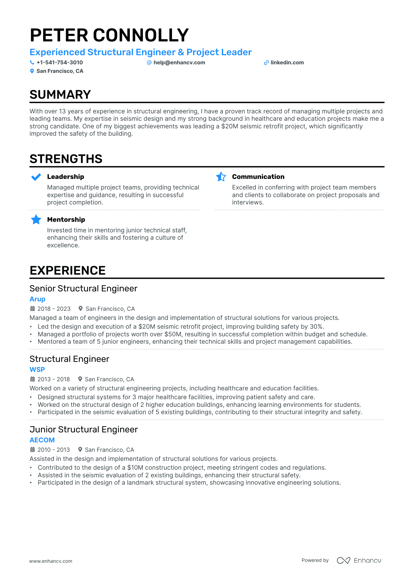 5 Structural Engineer Resume Examples & Guide for 2024