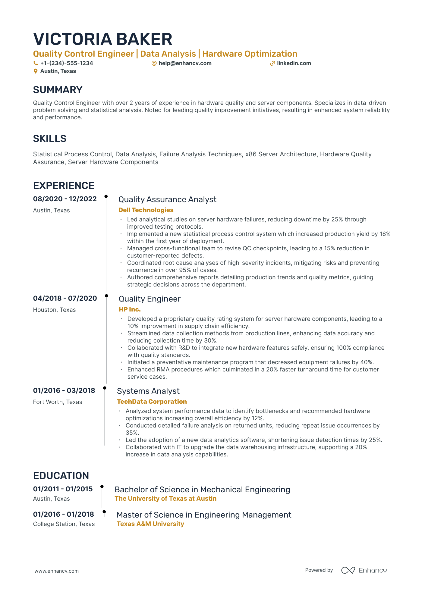 10 Quality Control Engineer Resume Examples & Guide for 2026