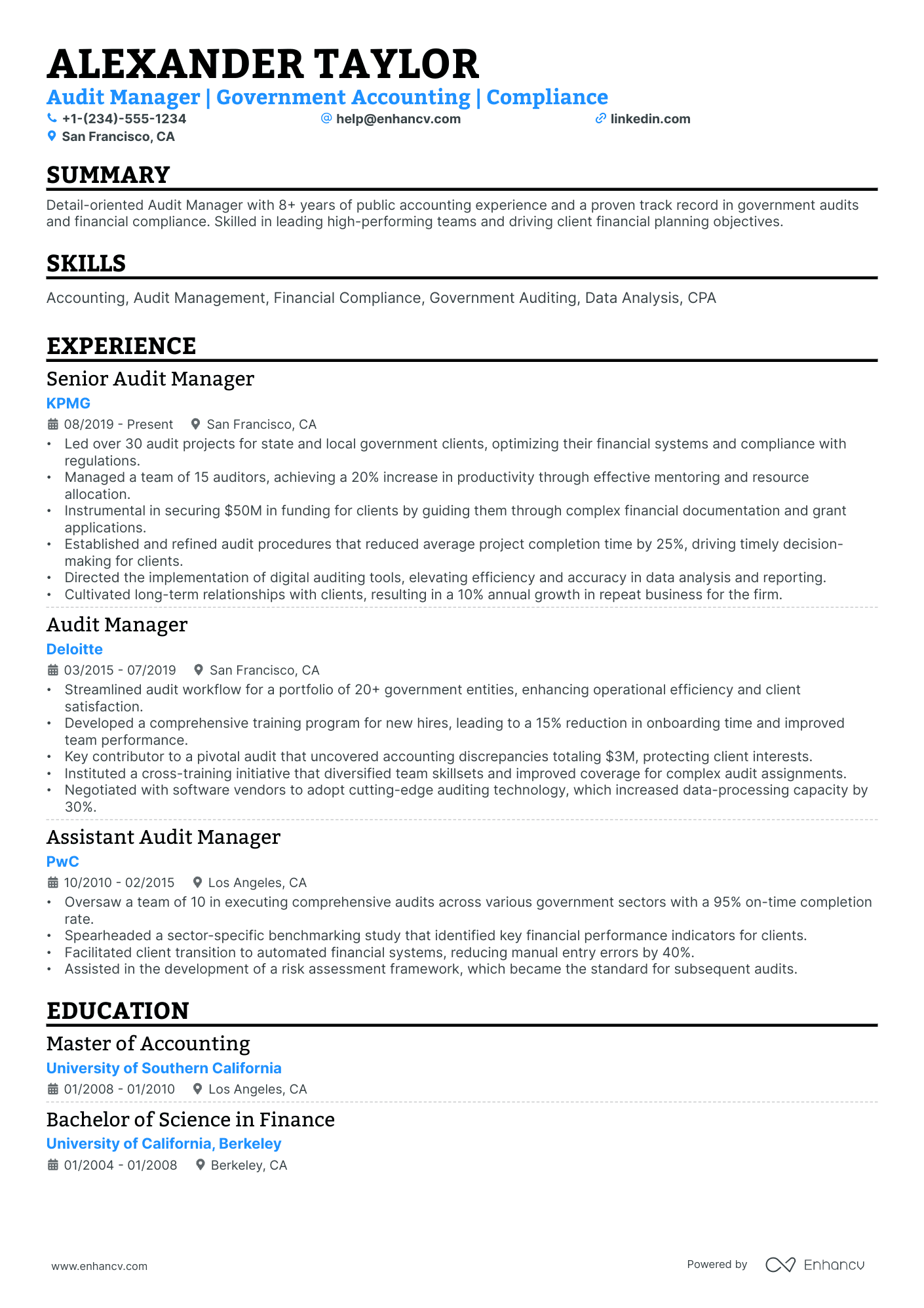 10 Audit Director Resume Examples & Guide for 2026