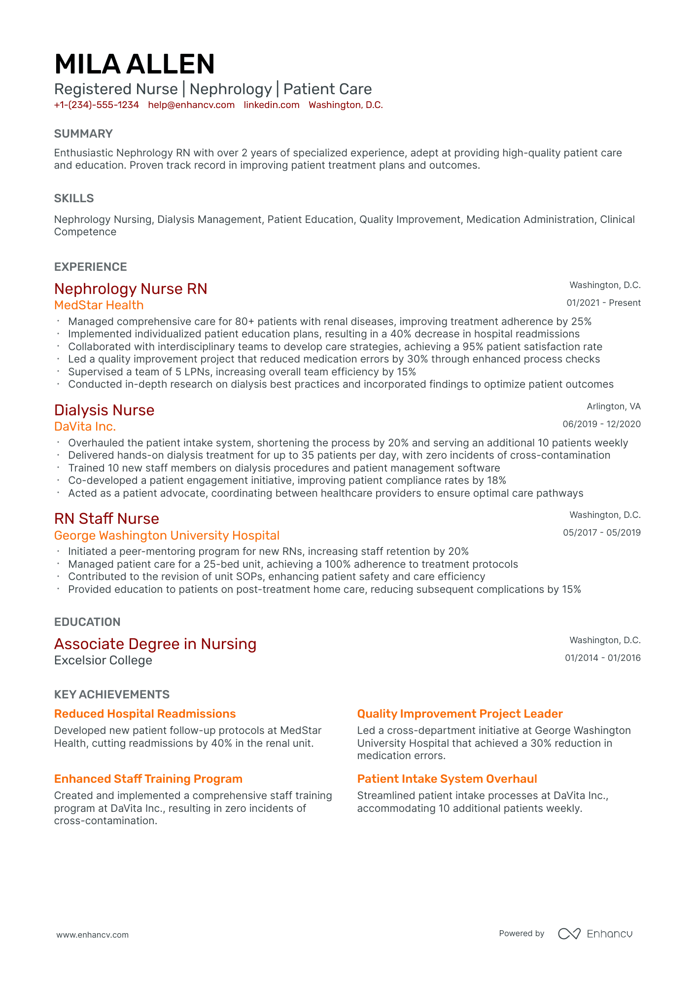 10 Hemodialysis Nurse Resume Examples & Guide for 2026