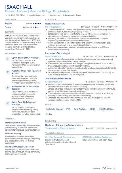 24 Research Assistant Resume Examples & Guide for 2026