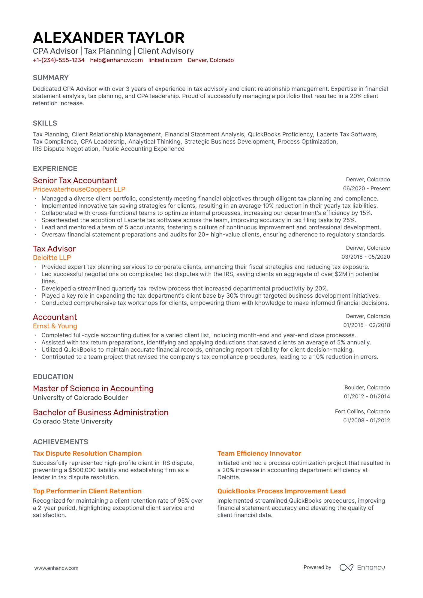 5 CPA Resume Examples & Guide for 2024