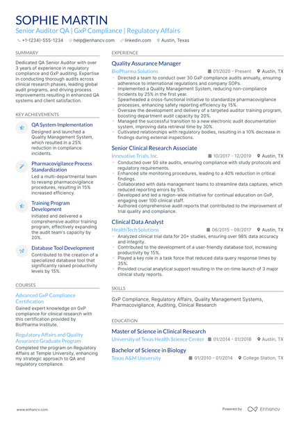 10 Quality Assurance Auditor Resume Examples & Guide for 2026