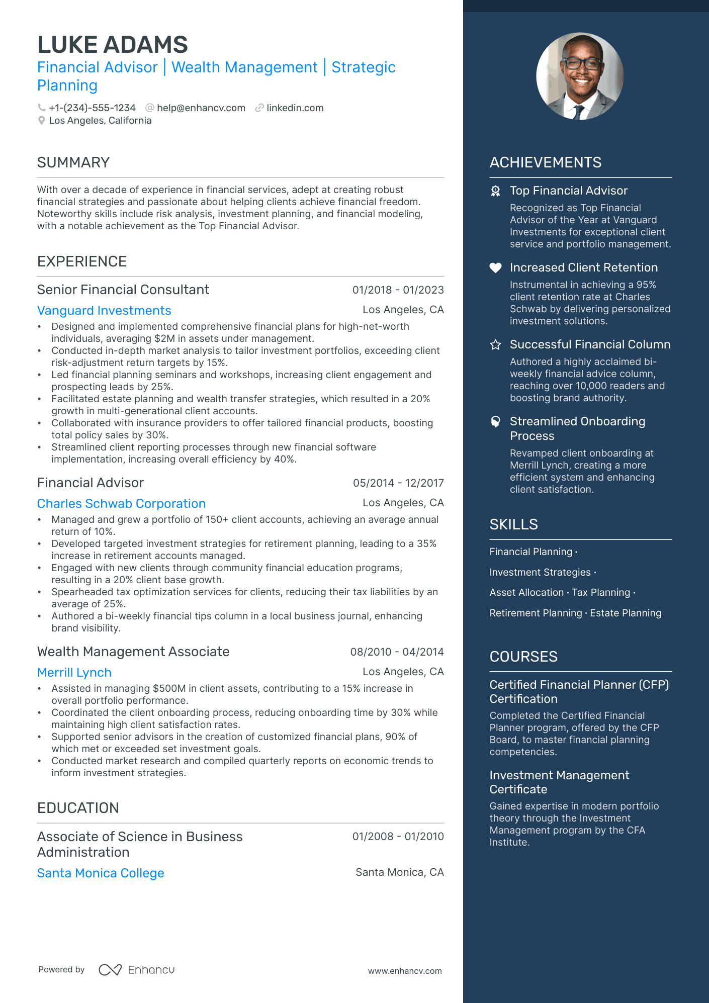5 Financial Professional Resume Examples & Guide for 2024