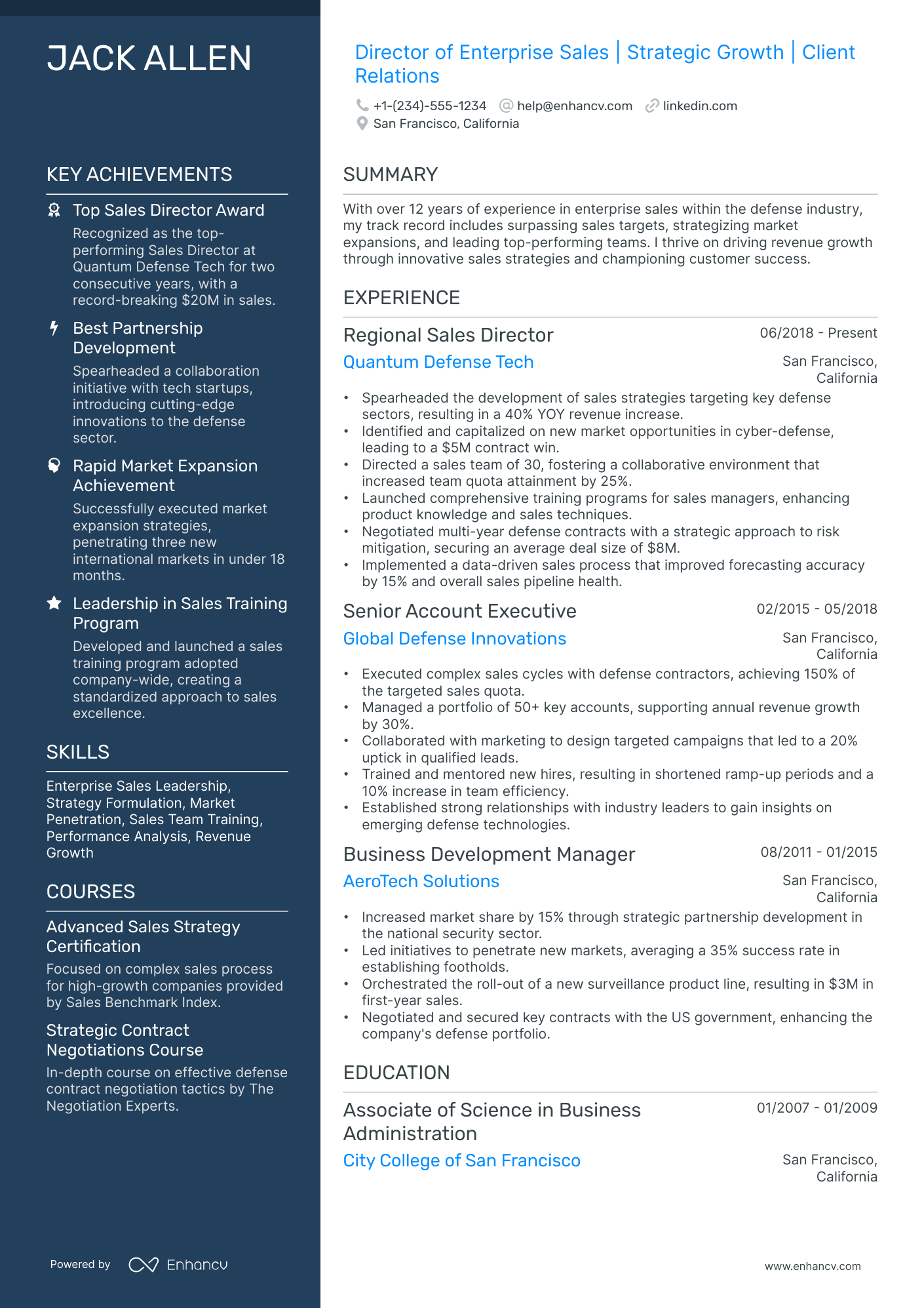 10 Enterprise Sales Resume Examples & Guide for 2026