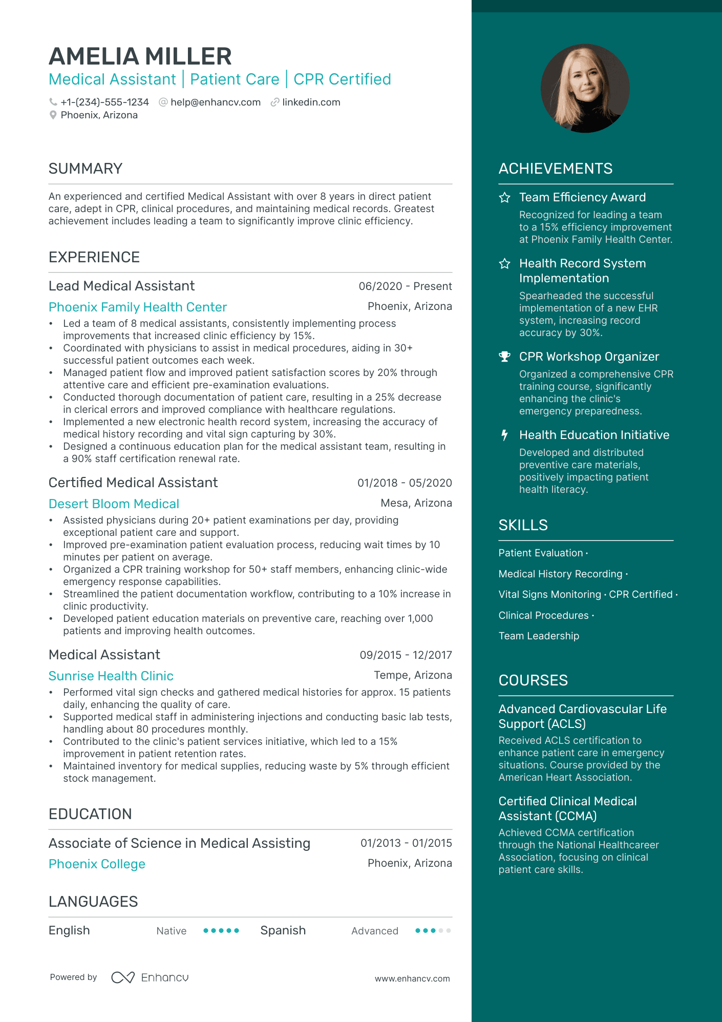 5 Clinical Medical Assistant Resume Examples & Guide for 2024