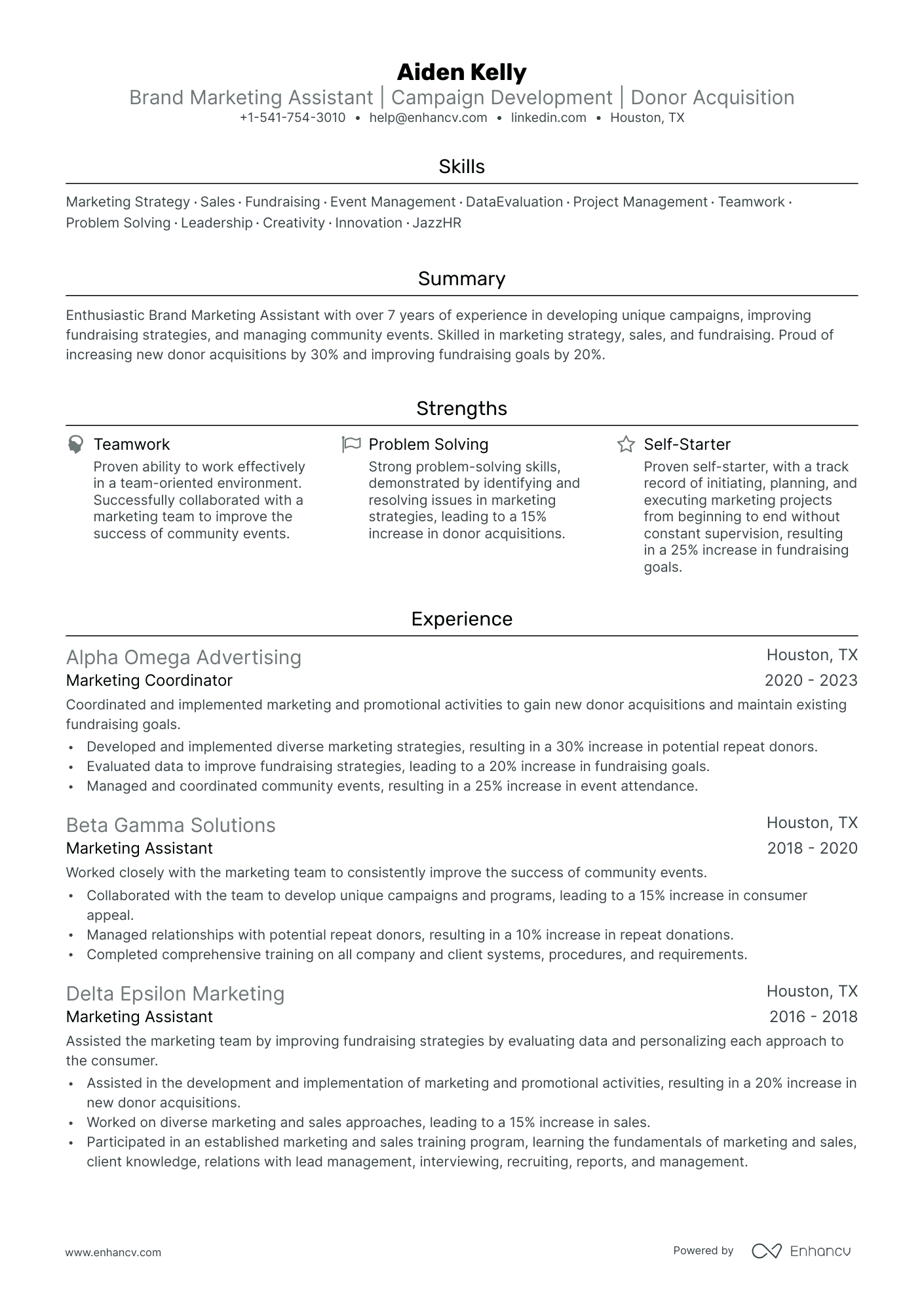 5 Marketing Assistant Resume Examples & Guide for 2024