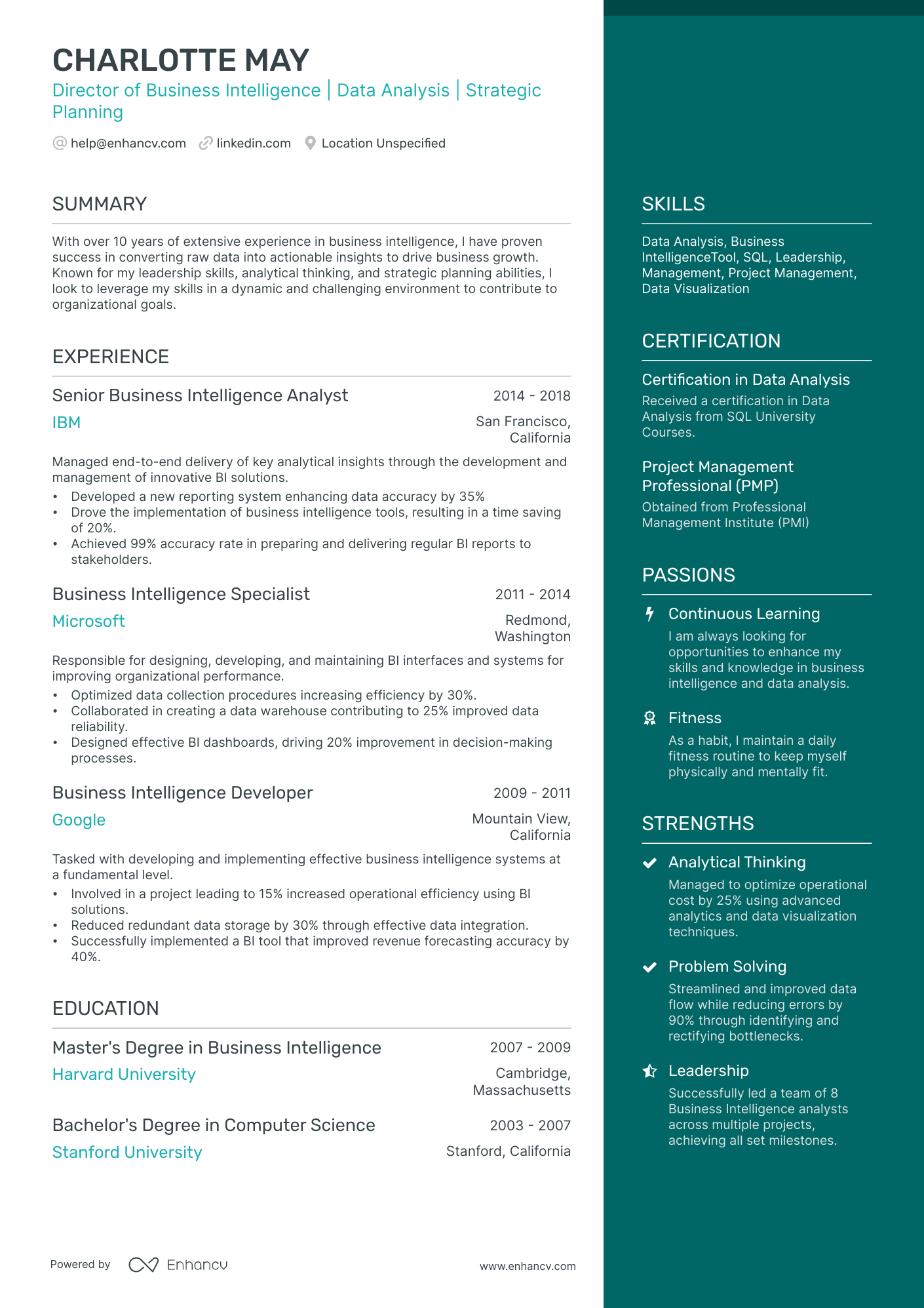 10 Business Intelligence Director Resume Examples & Guide for 2026