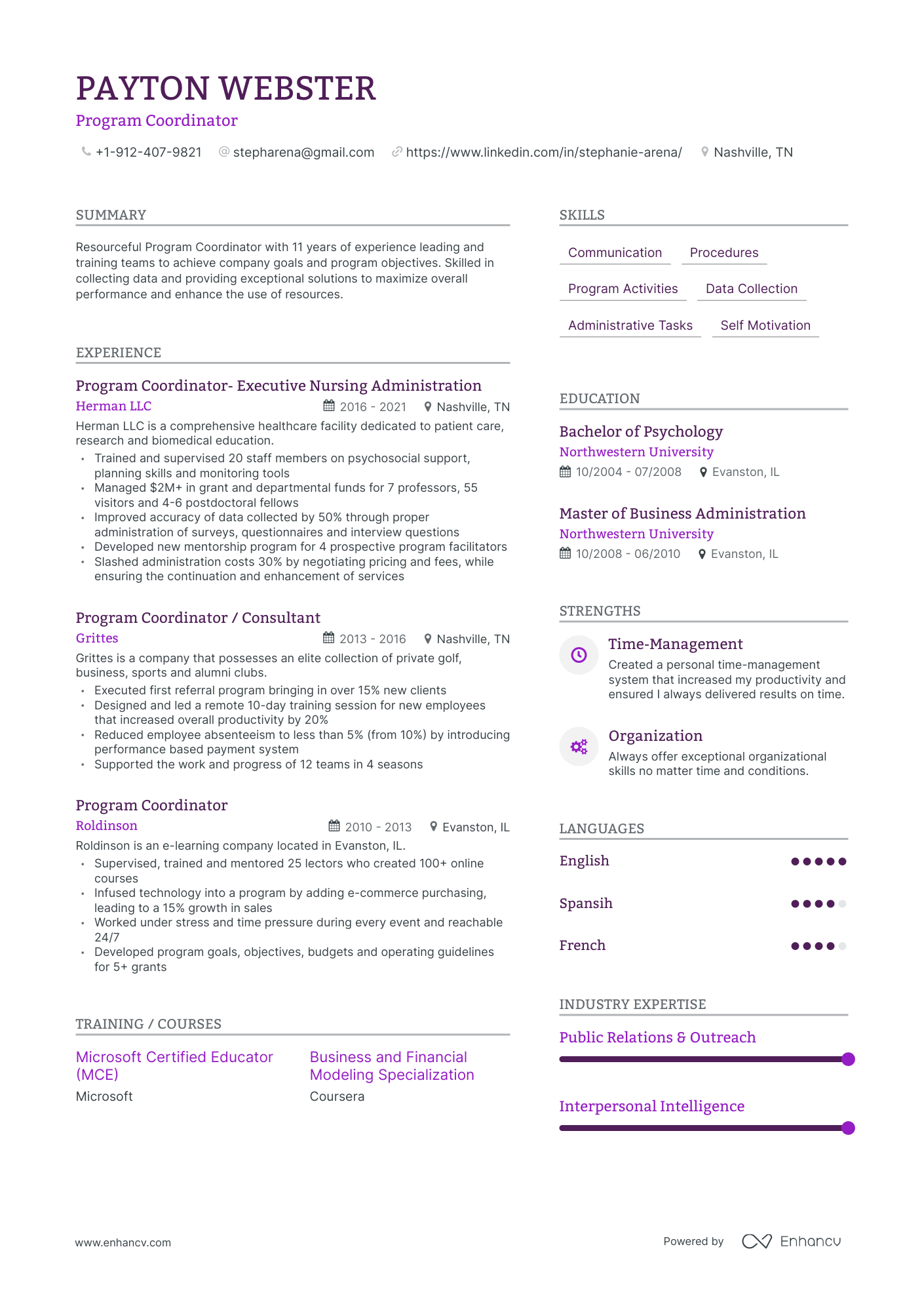 5 Program Coordinator Resume Examples & Guide for 2023