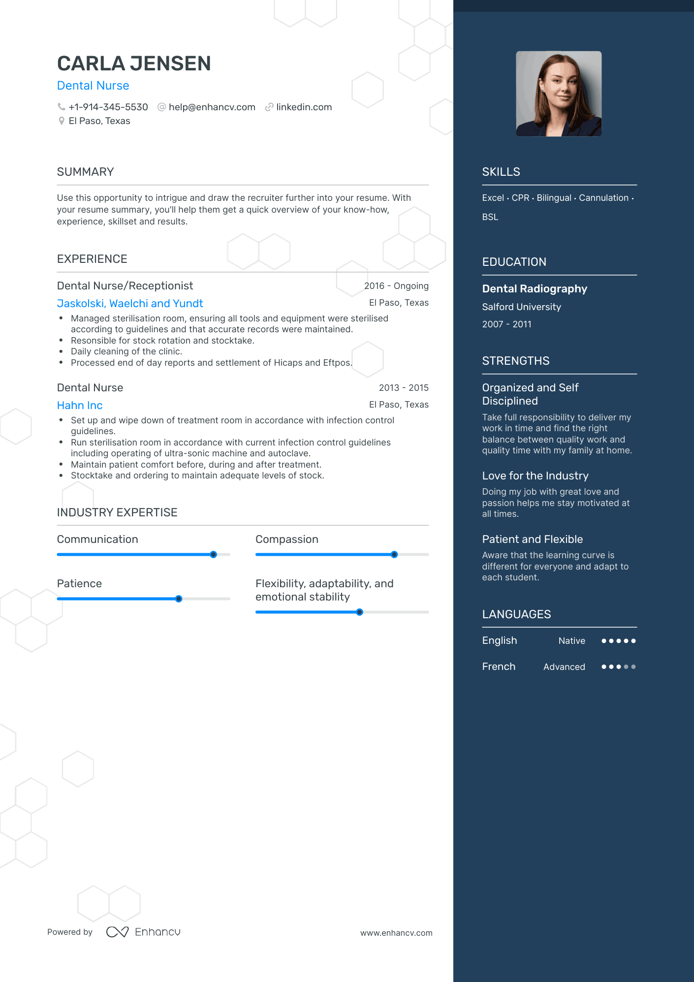 Dental Nurse Resume Examples & Guide for 2023 (Layout, Skills, Keywords ... Dental Nurse Resume Examples & Guide for 2023 (Layout, Skills, Keywords ...