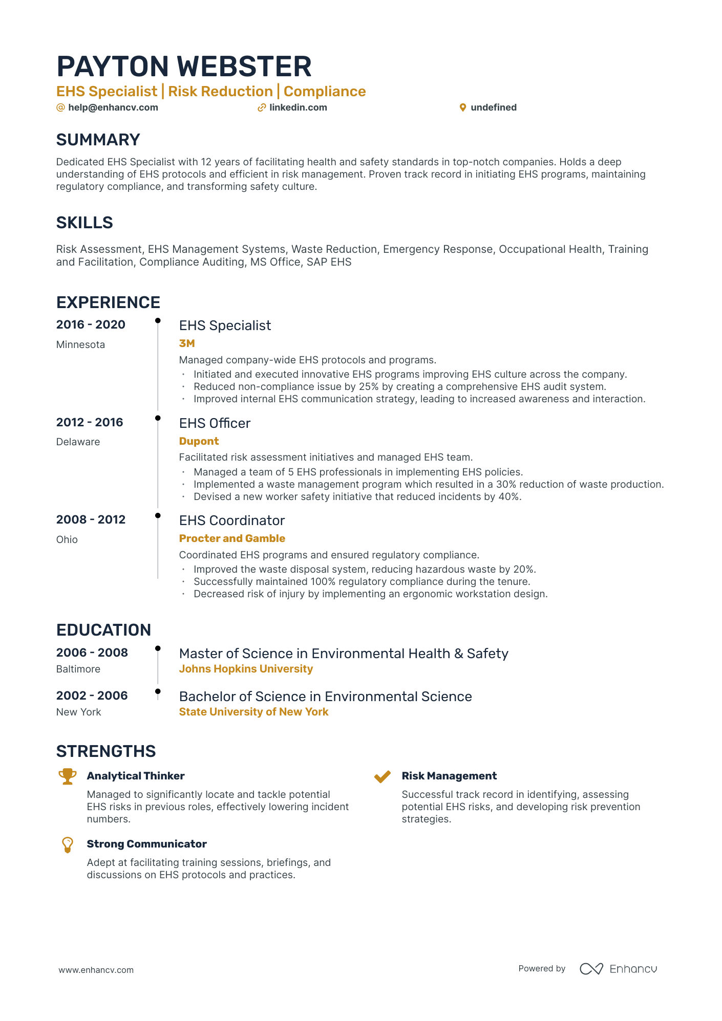 10 EHS Specialist Resume Examples & Guide for 2025