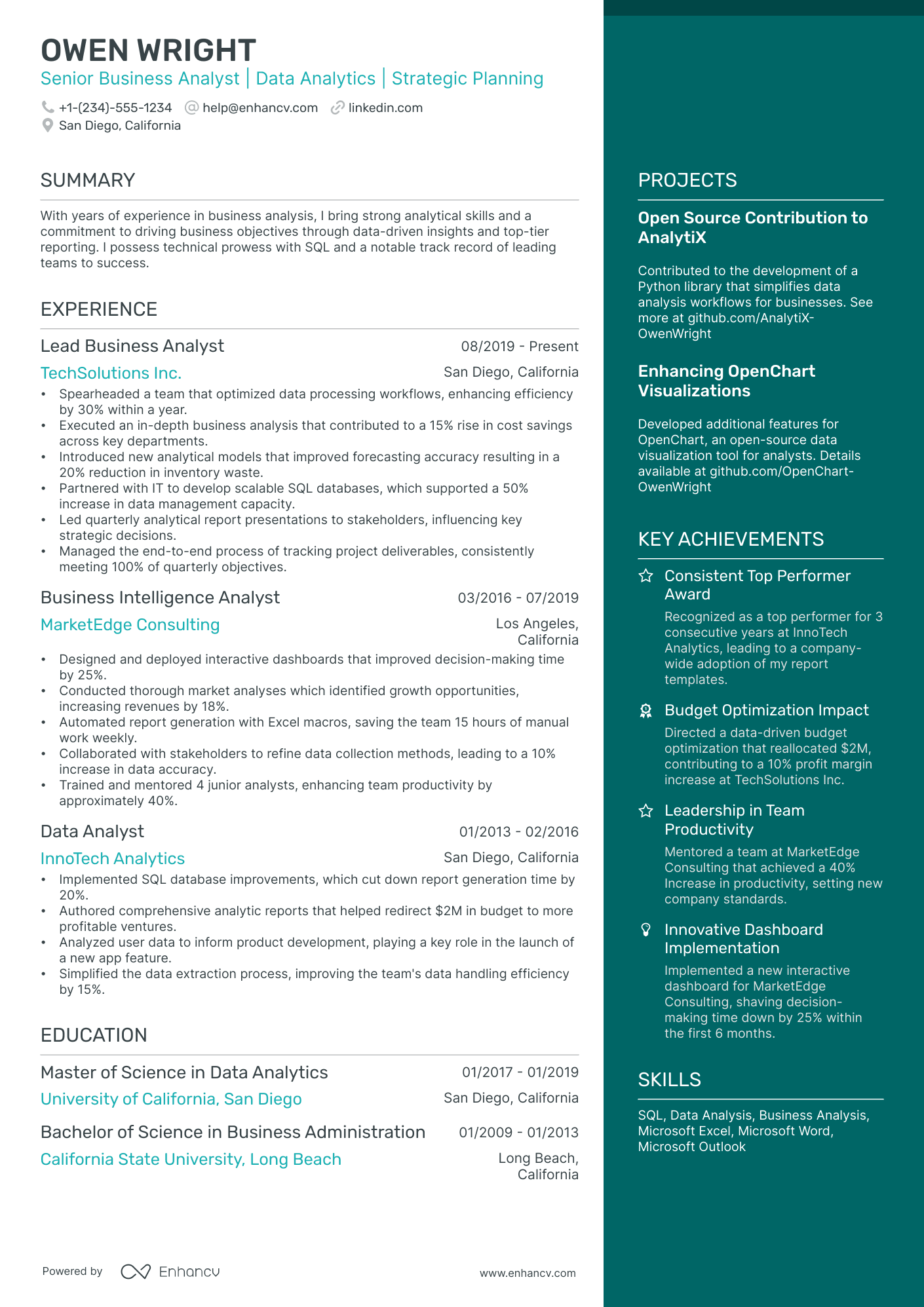 10 Excel Data Analyst Resume Examples & Guide for 2025
