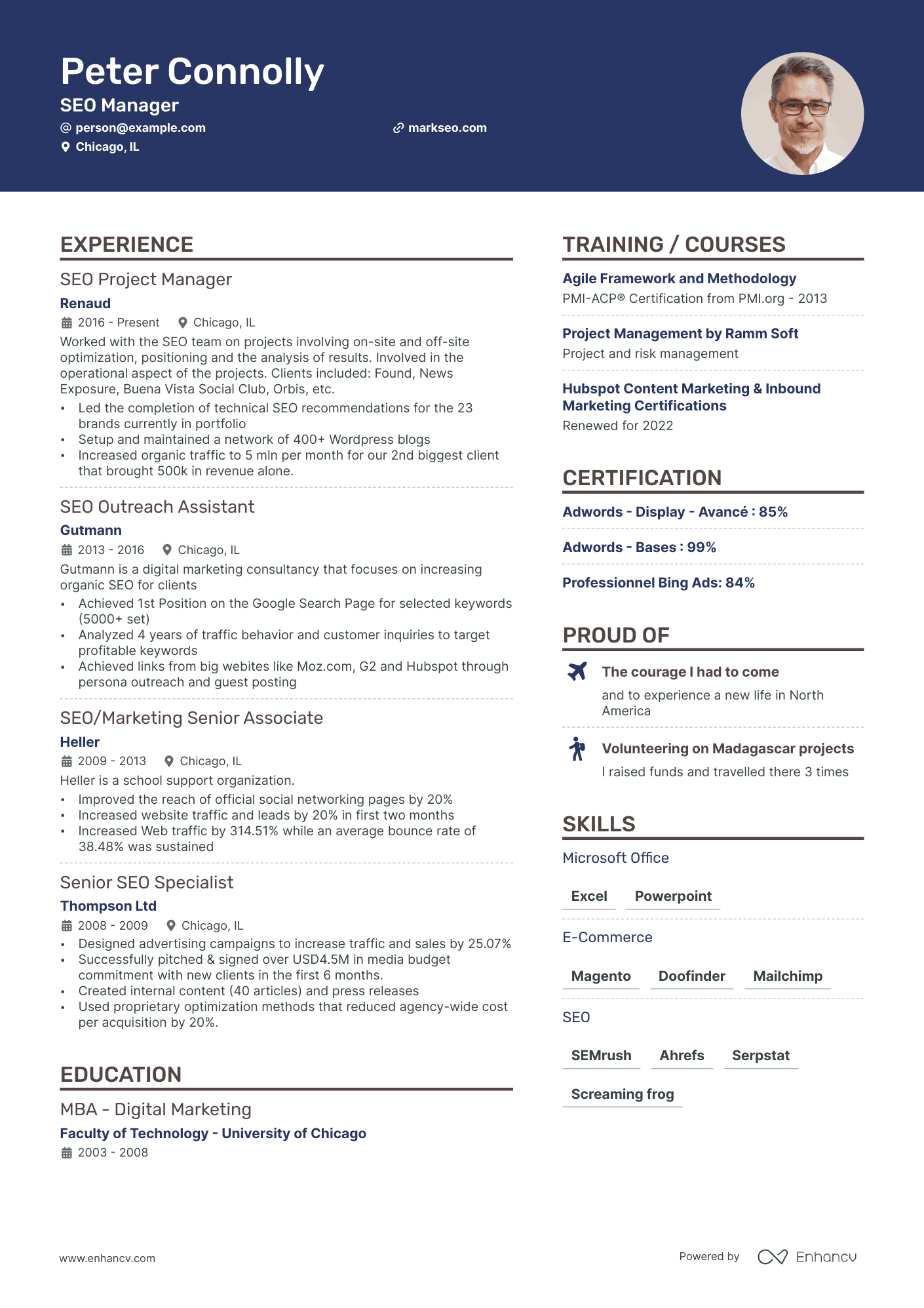 5 SEO Manager Resume Examples & Guide for 2024