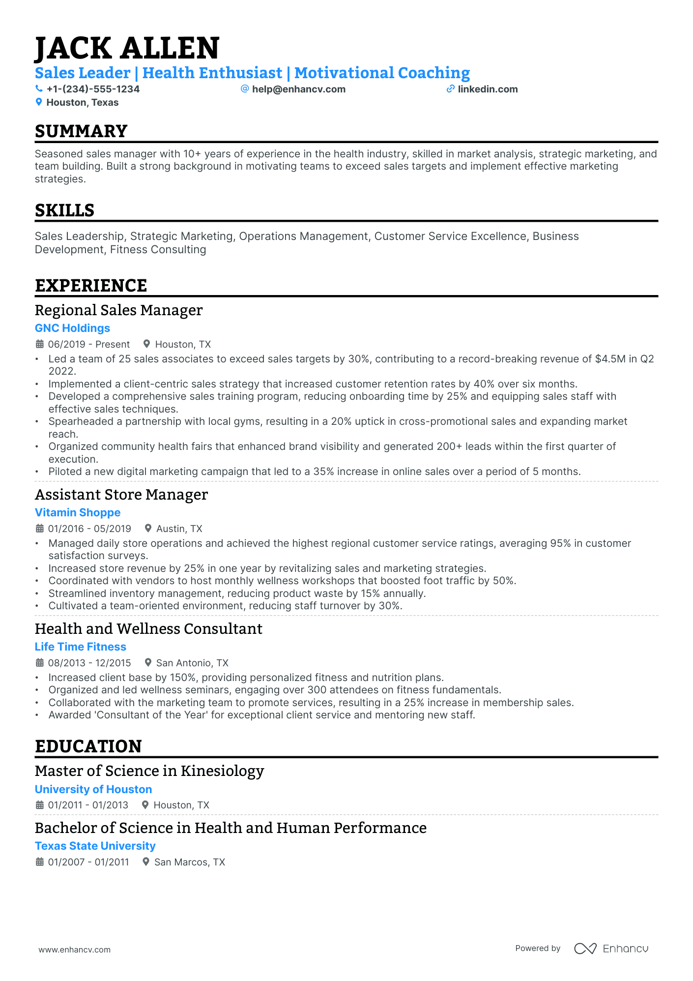 10 Fitness General Manager Resume Examples & Guide for 2026