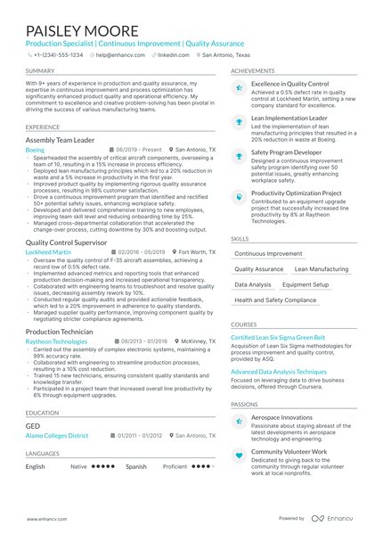 5 Machine Operator Resume Examples & Guide for 2025