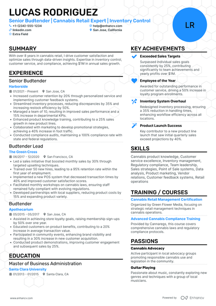 15 Budtender Resume Examples & Guide for 2026