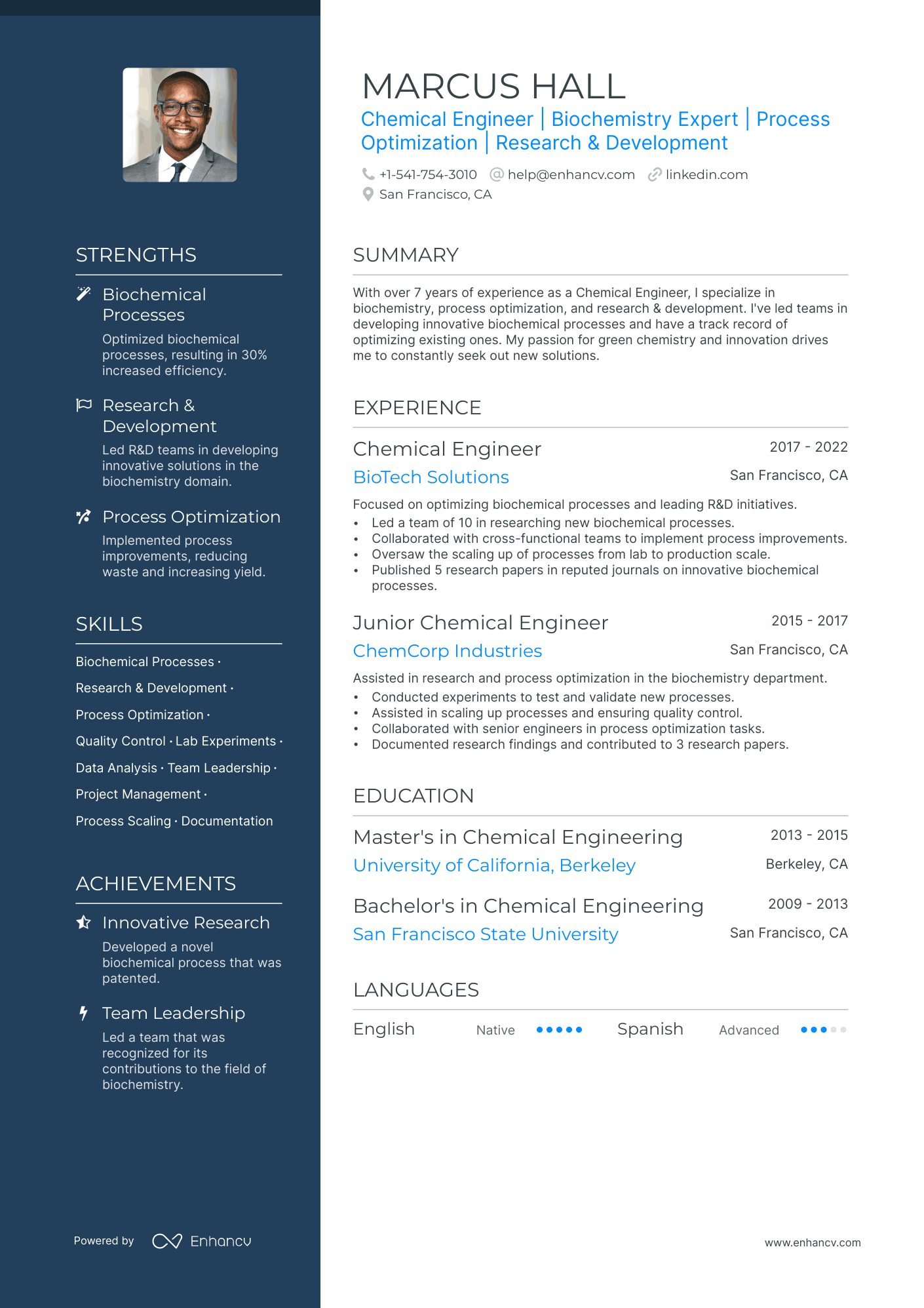 5 Chemical Engineer Resume Examples & Guide for 2024