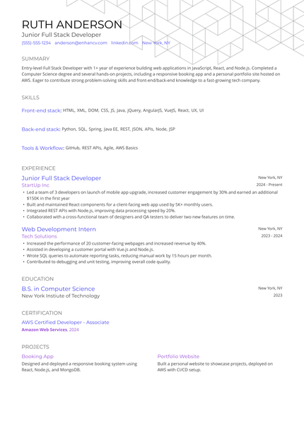 13 Full-Stack Developer Resume Examples & Guide for 2025