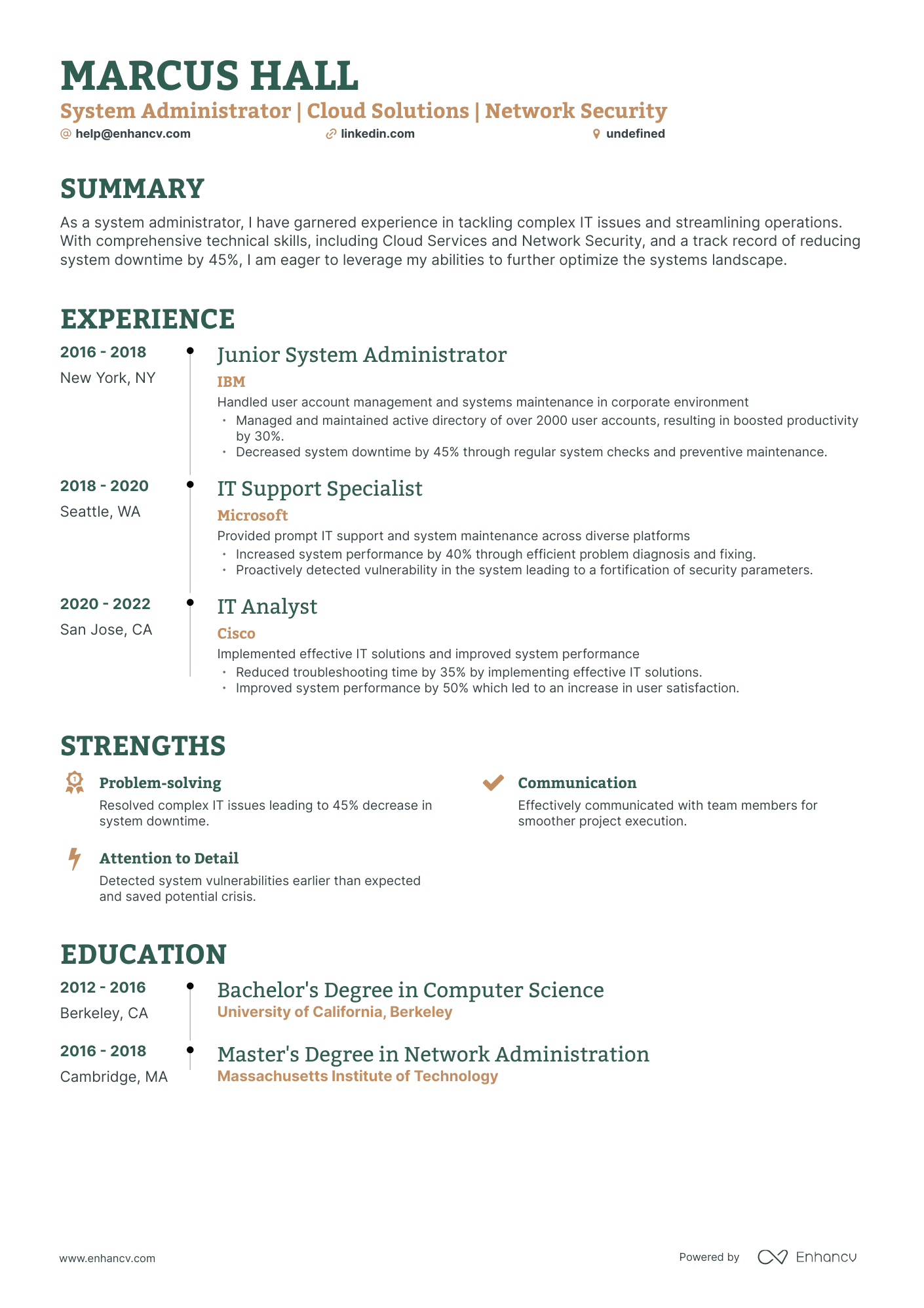 5 Entry Level System Administrator Resume Examples & Guide for 2024