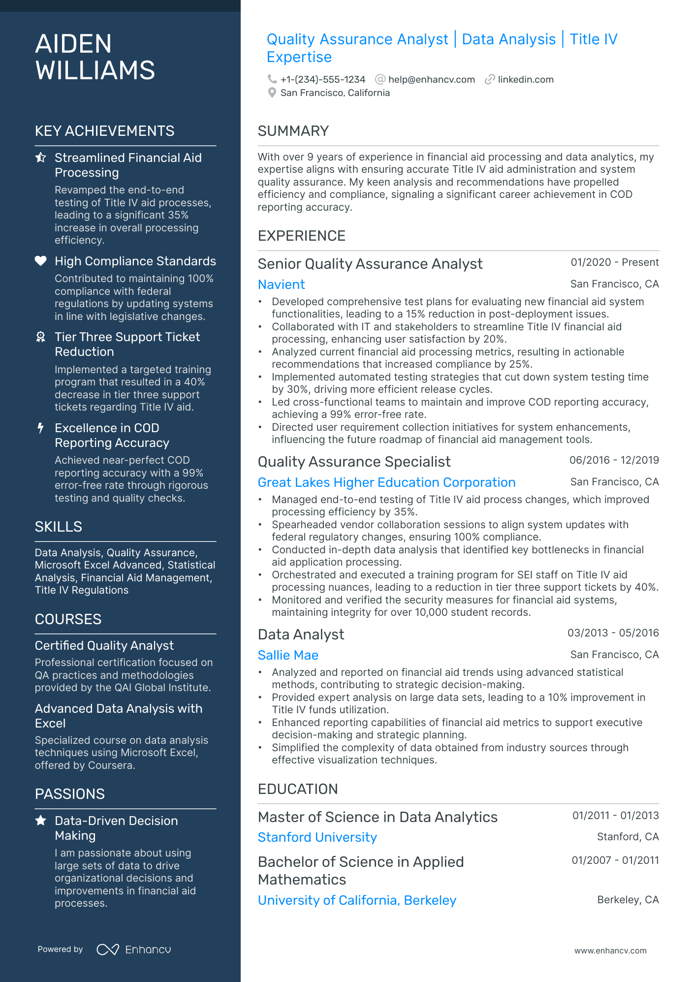 10 Quality Assurance Analyst Resume Examples & Guide for 2025