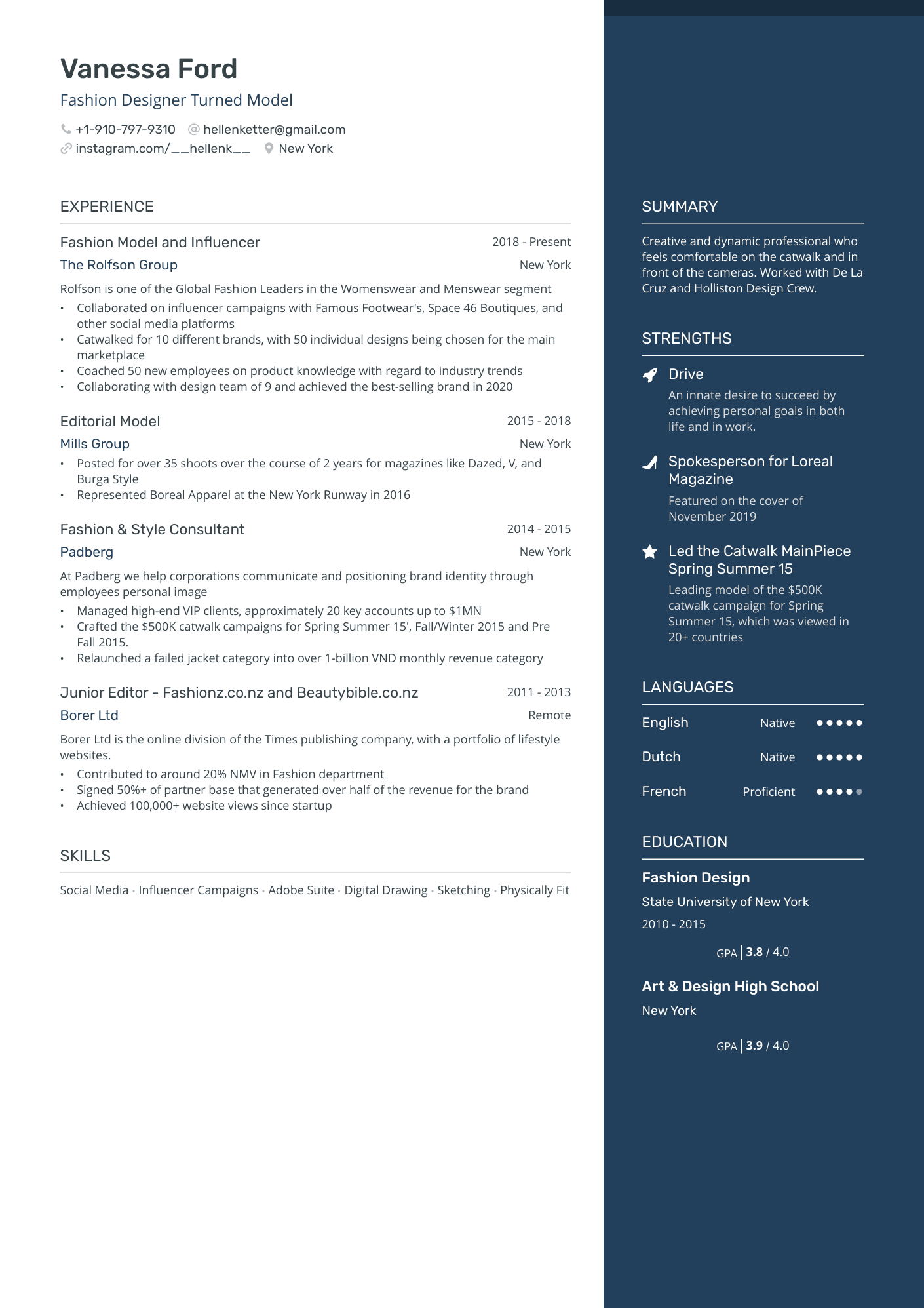 5 Model Resume Examples & Guide for 2024