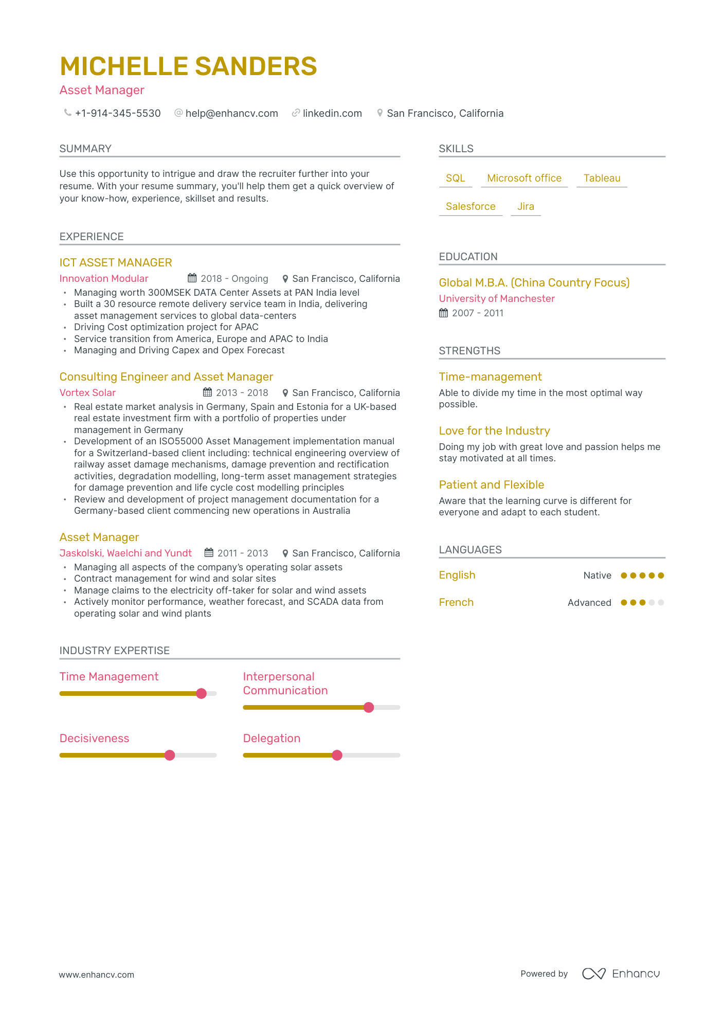 Asset Manager Resume Examples & Guide for 2023 (Layout, Skills ...