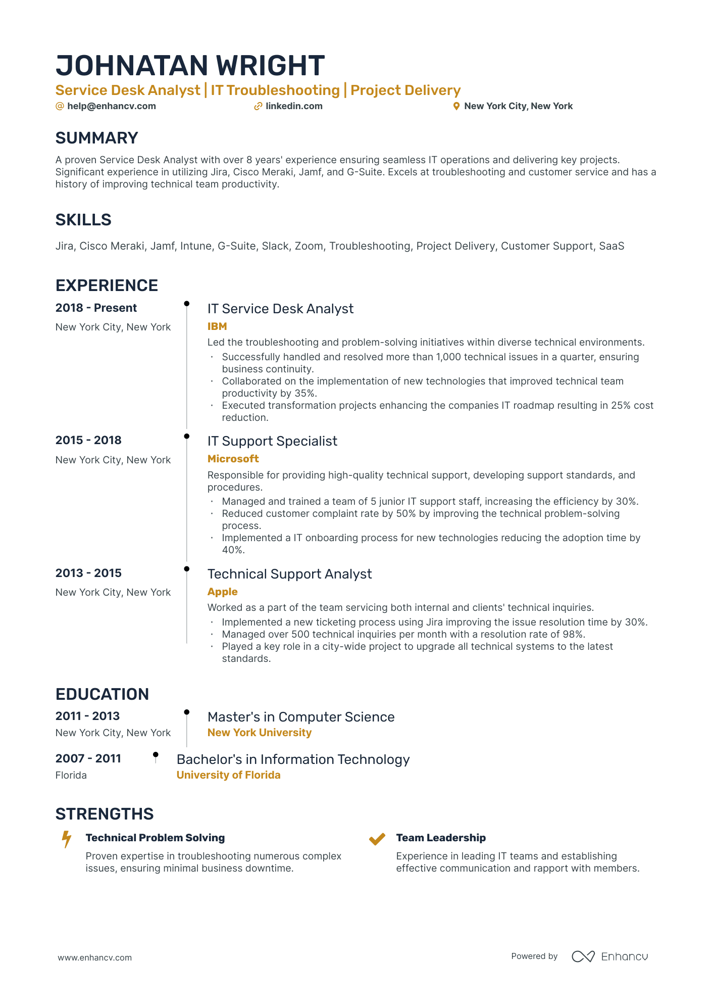 10 Service Desk Analyst Resume Examples & Guide for 2025