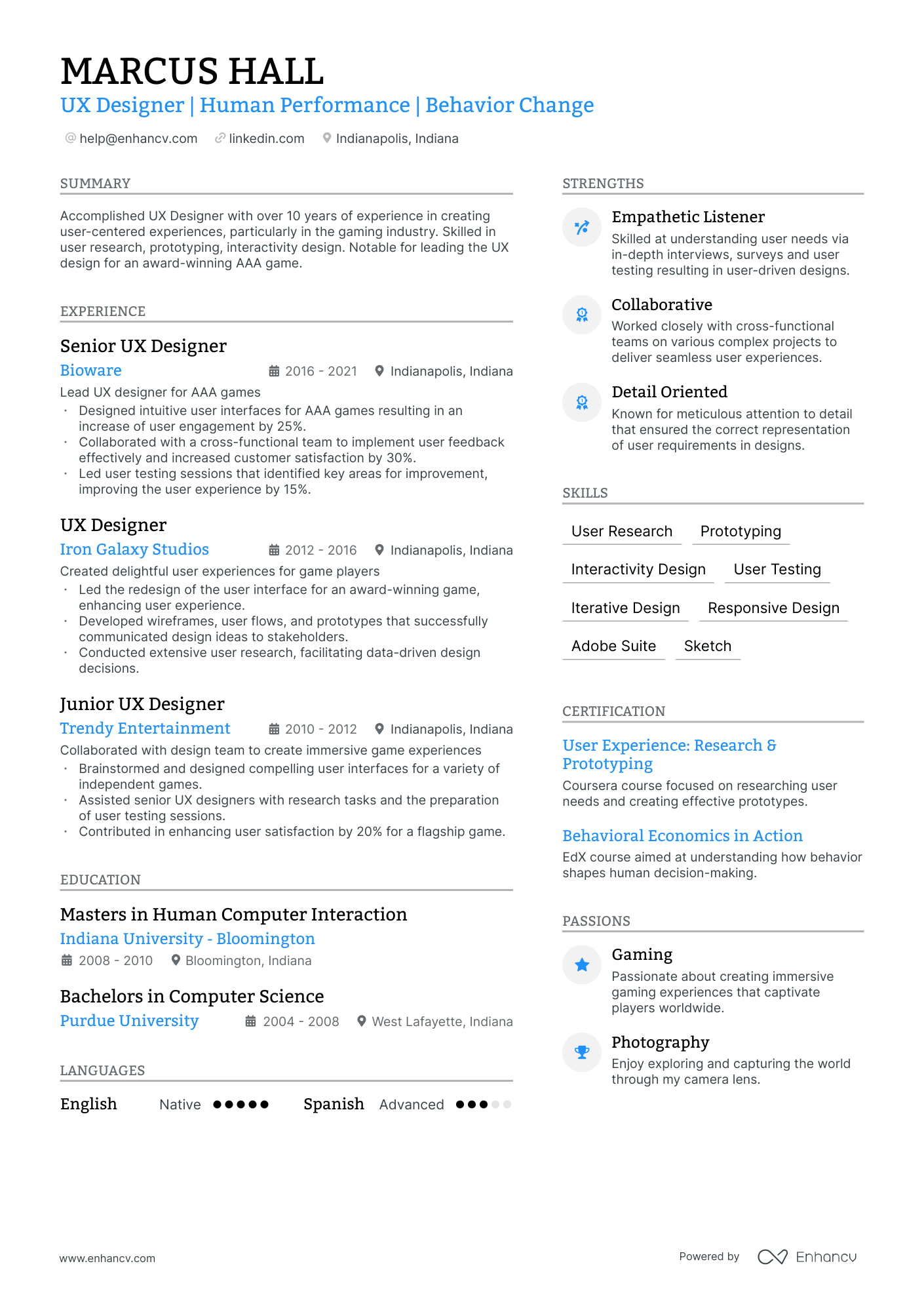 5 Senior UX Designer Resume Examples & Guide for 2024