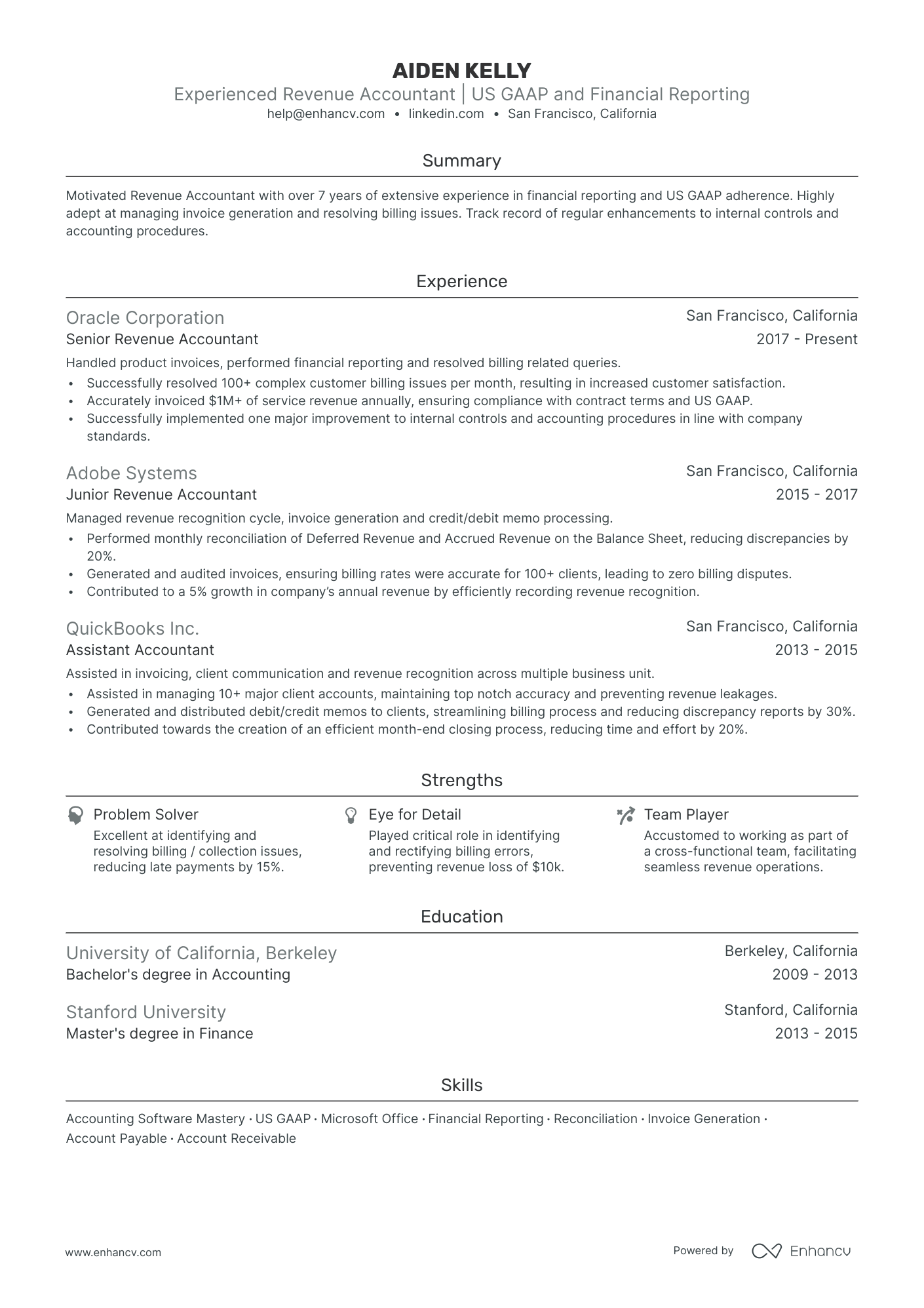 5 Revenue Accountant Resume Examples & Guide for 2024