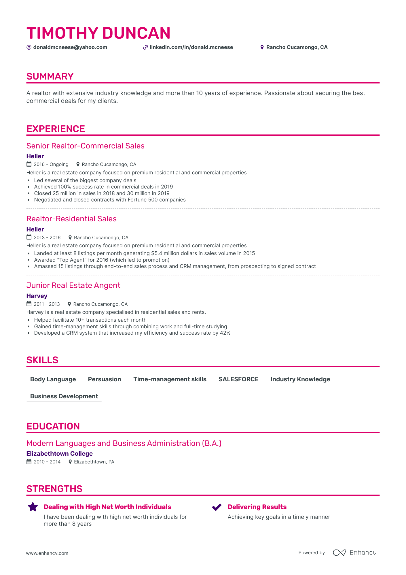 5 Realtor Resume Examples & Guide for 2024