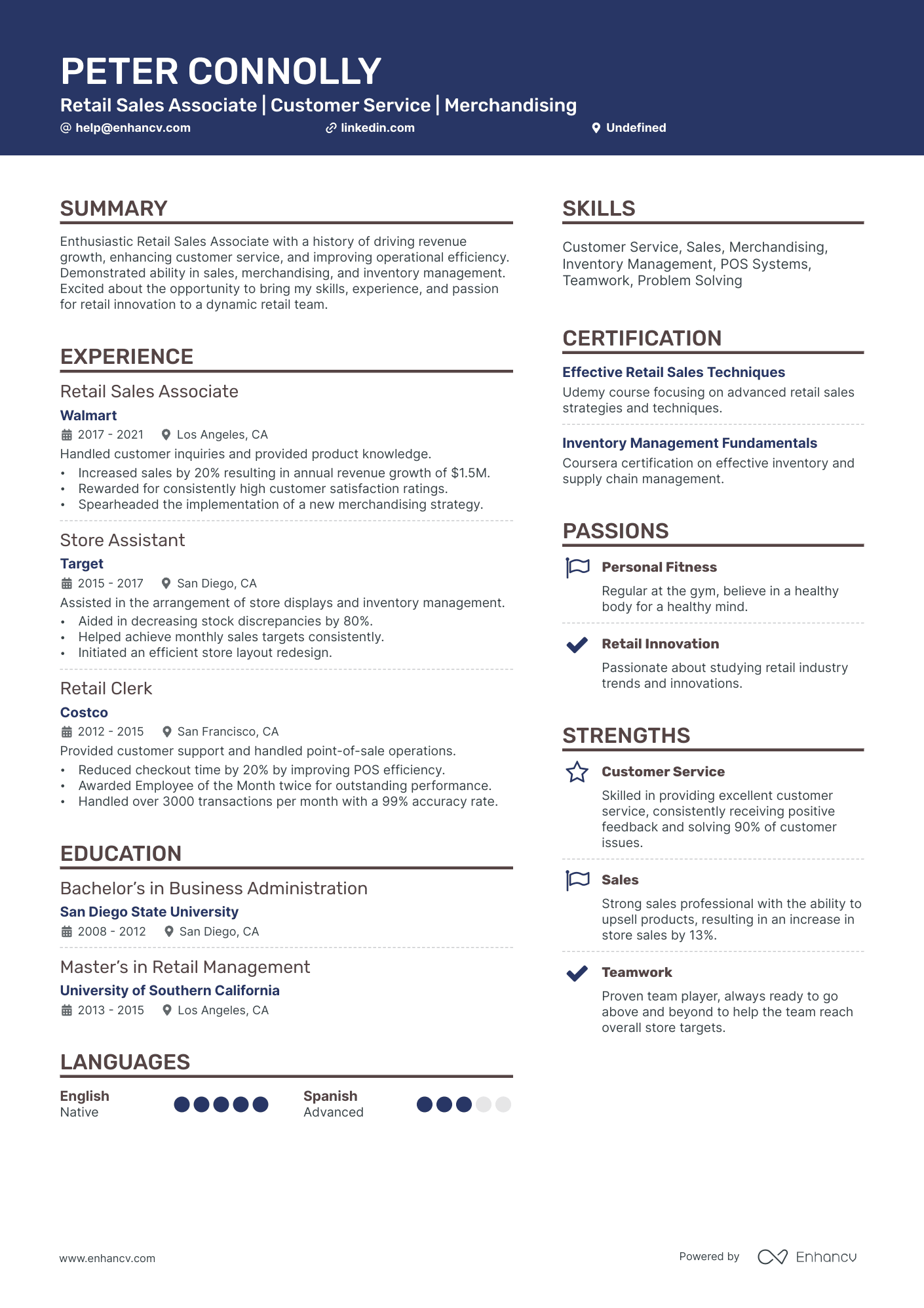 10 Retail Worker Resume Examples & Guide for 2025
