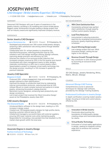 10 CAD Designer Resume Examples & Guide for 2026