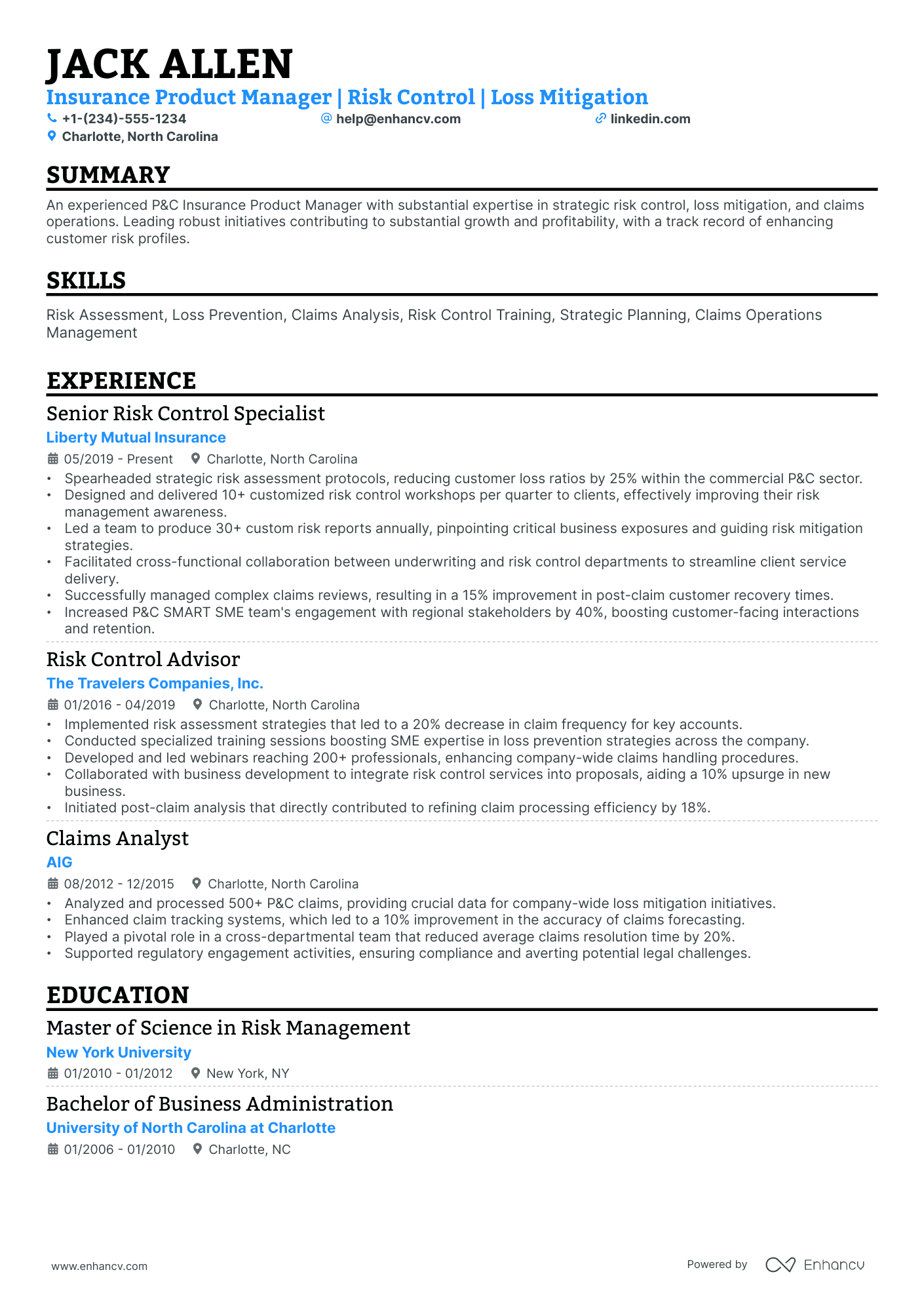 10 Insurance Product Manager Resume Examples & Guide for 2026