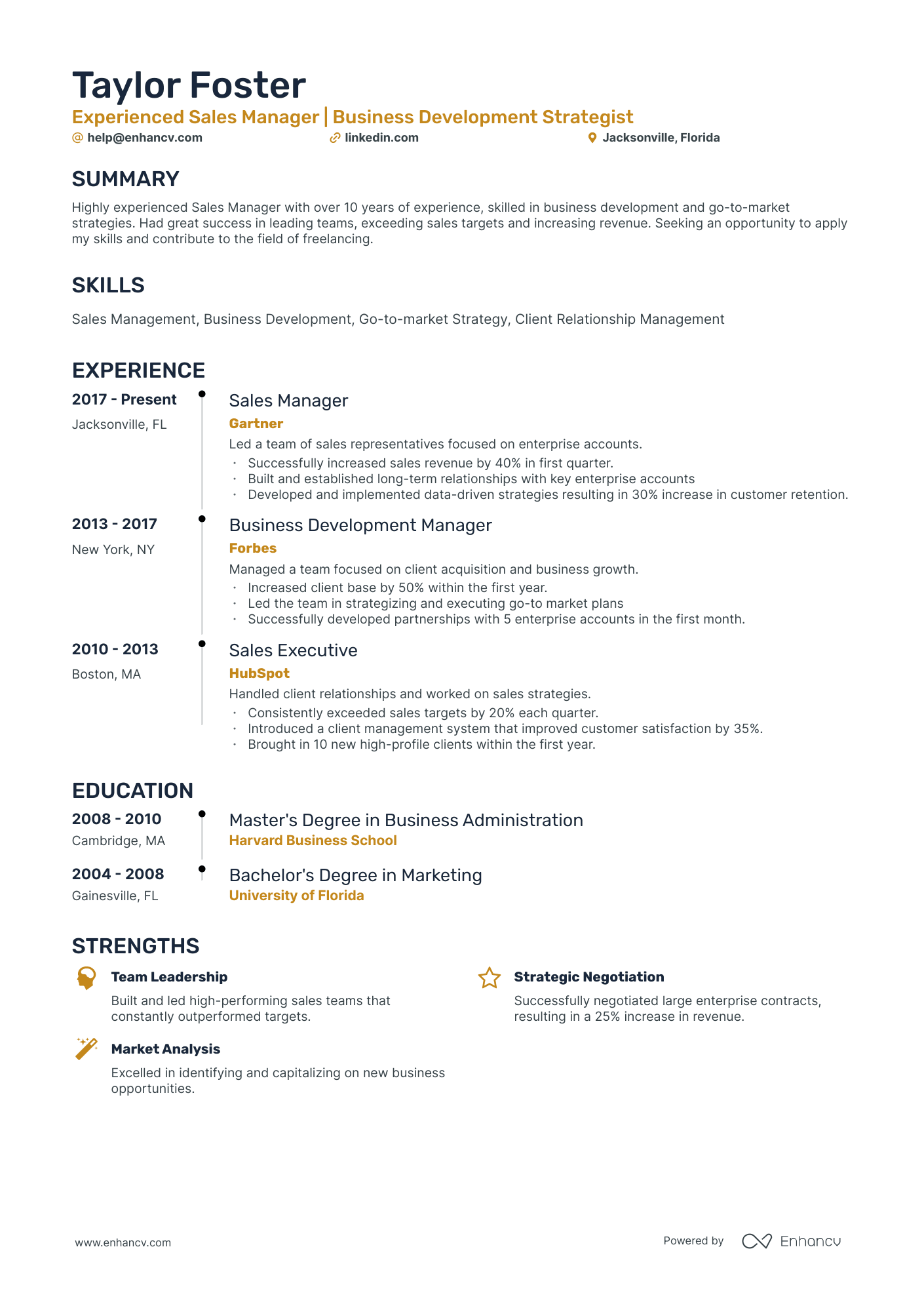 10 Head of Sales Resume Examples & Guide for 2026