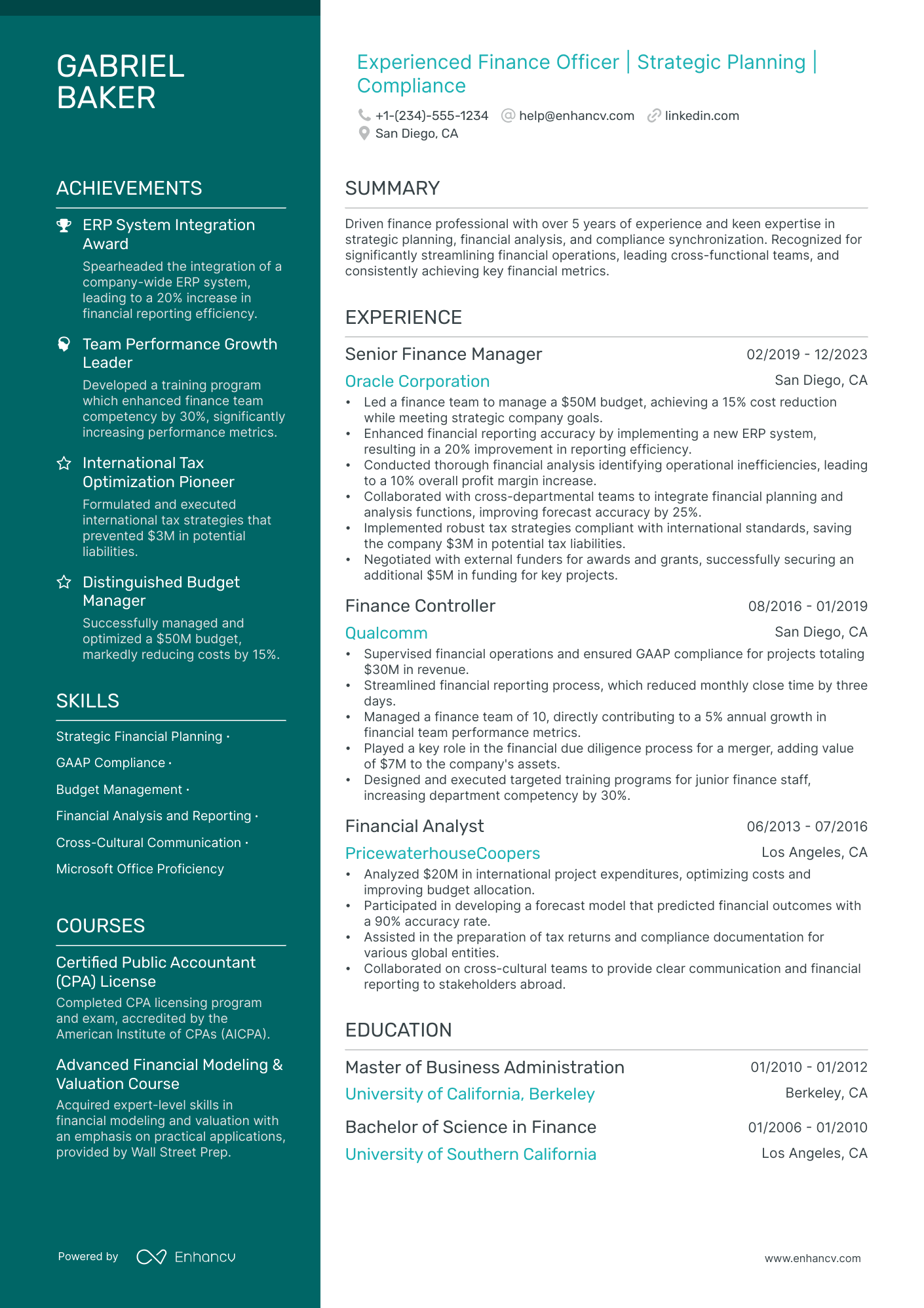 5 Finance Officer Resume Examples & Guide for 2024