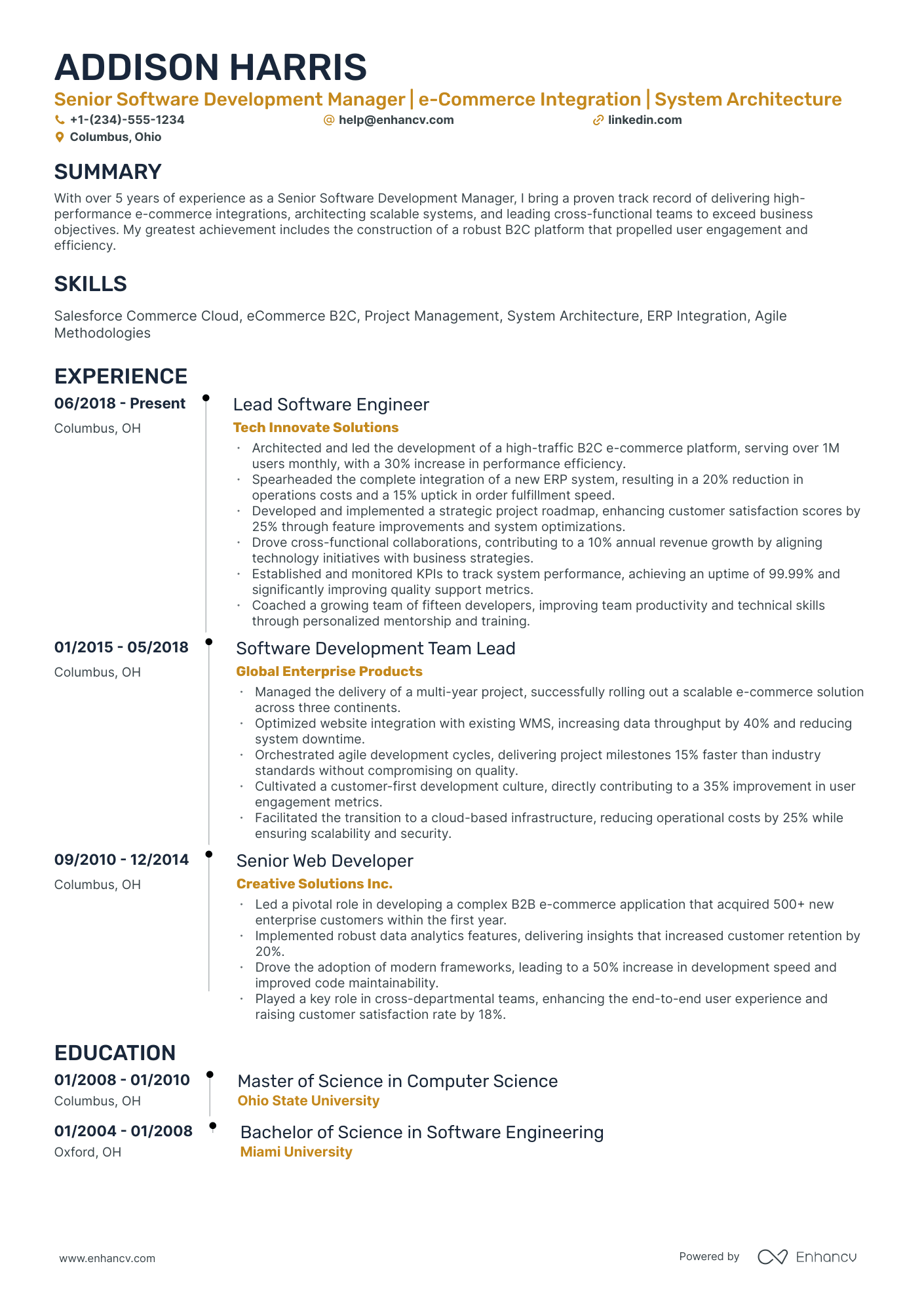 10 Software Development Manager Resume Examples & Guide for 2025