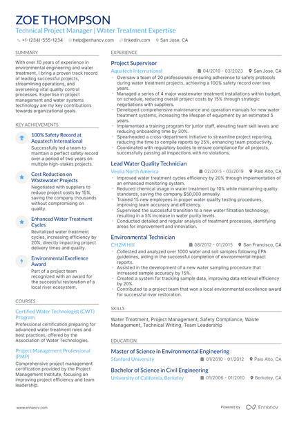 10 Environmental Consultant Resume Examples & Guide for 2025