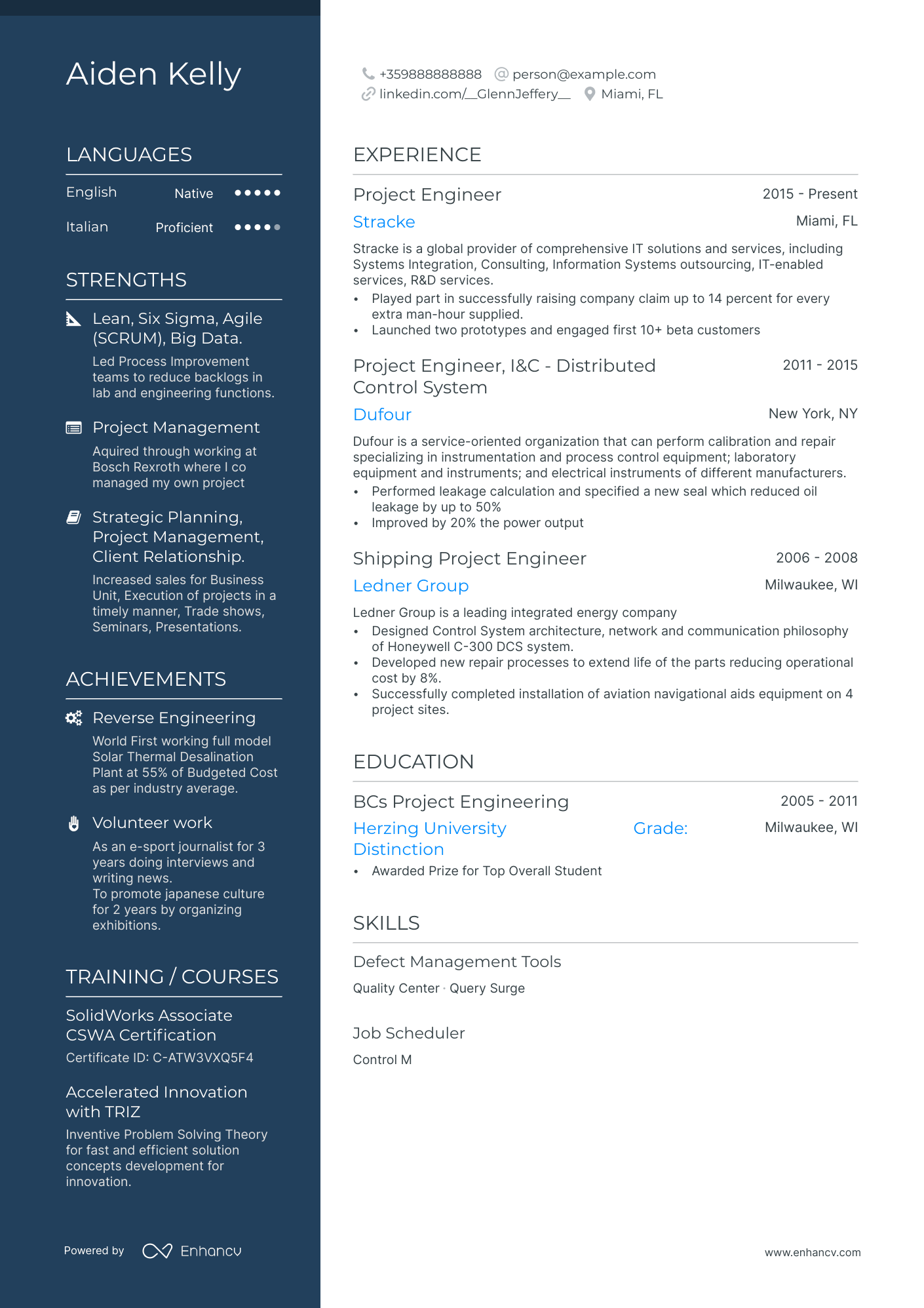 5 Project Engineer Resume Examples & Guide for 2024